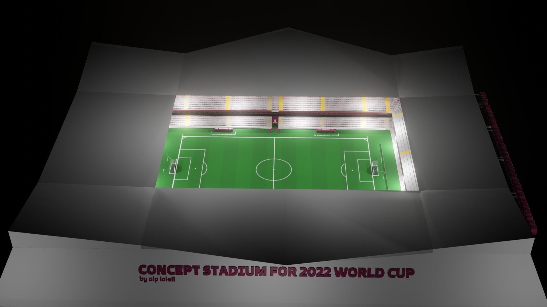 World Cup 2022 Qatar Concept Stadium 3D model | CGTrader