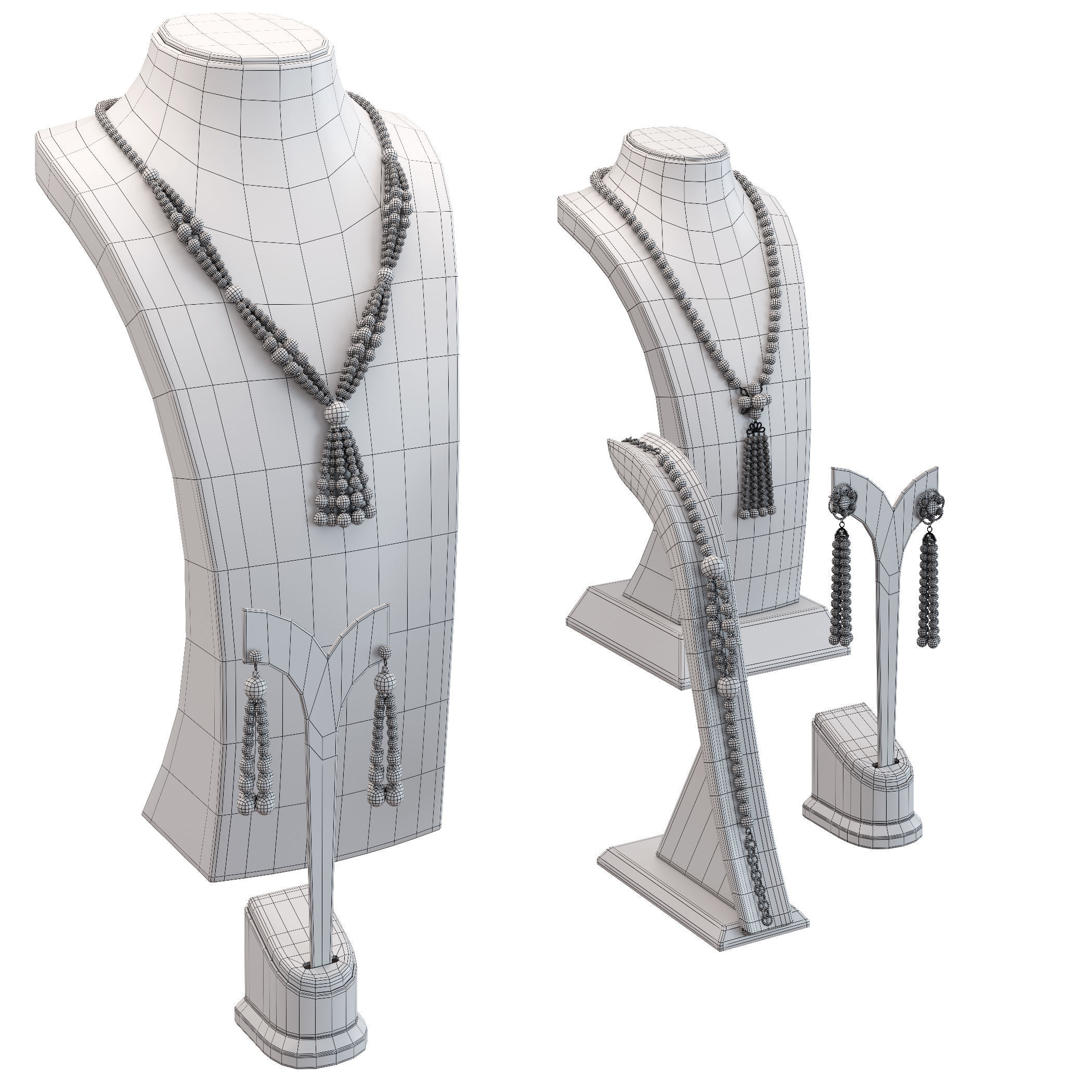 Stylish jewelry showcase 3 3D model | CGTrader