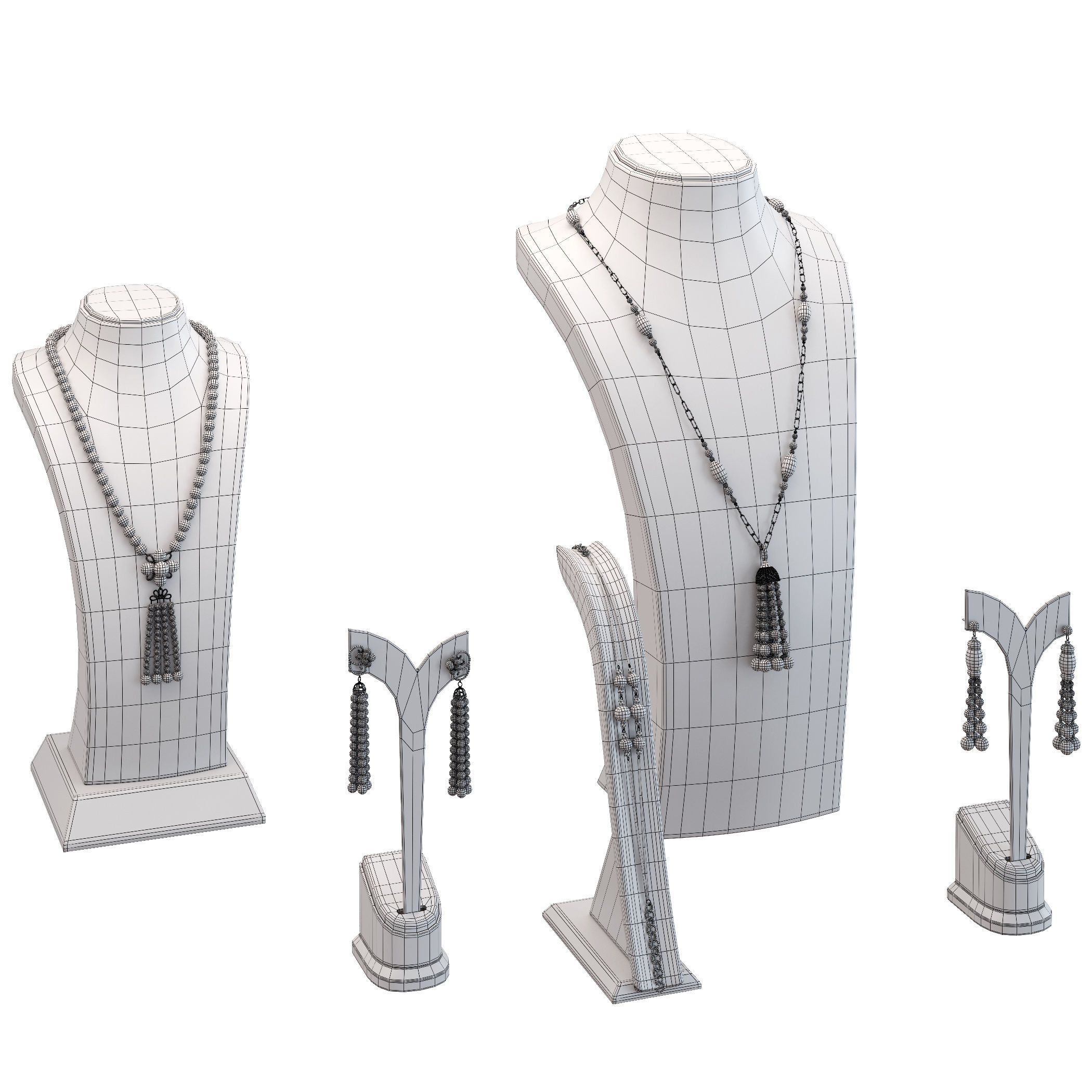 Stylish jewelry showcase 3 3D model | CGTrader