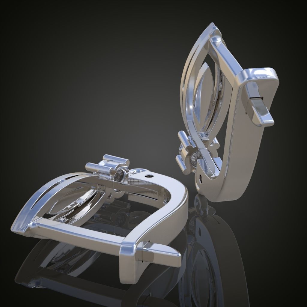 Earring 3D model 3D printable model 0153 3D model 3D printable | CGTrader