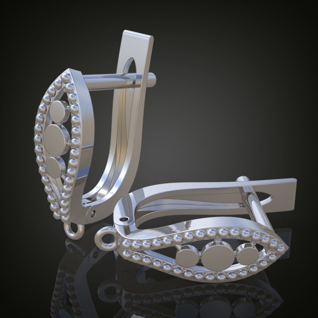 Earring 3D model 3D printable model 0155-10 3D model 3D printable ...