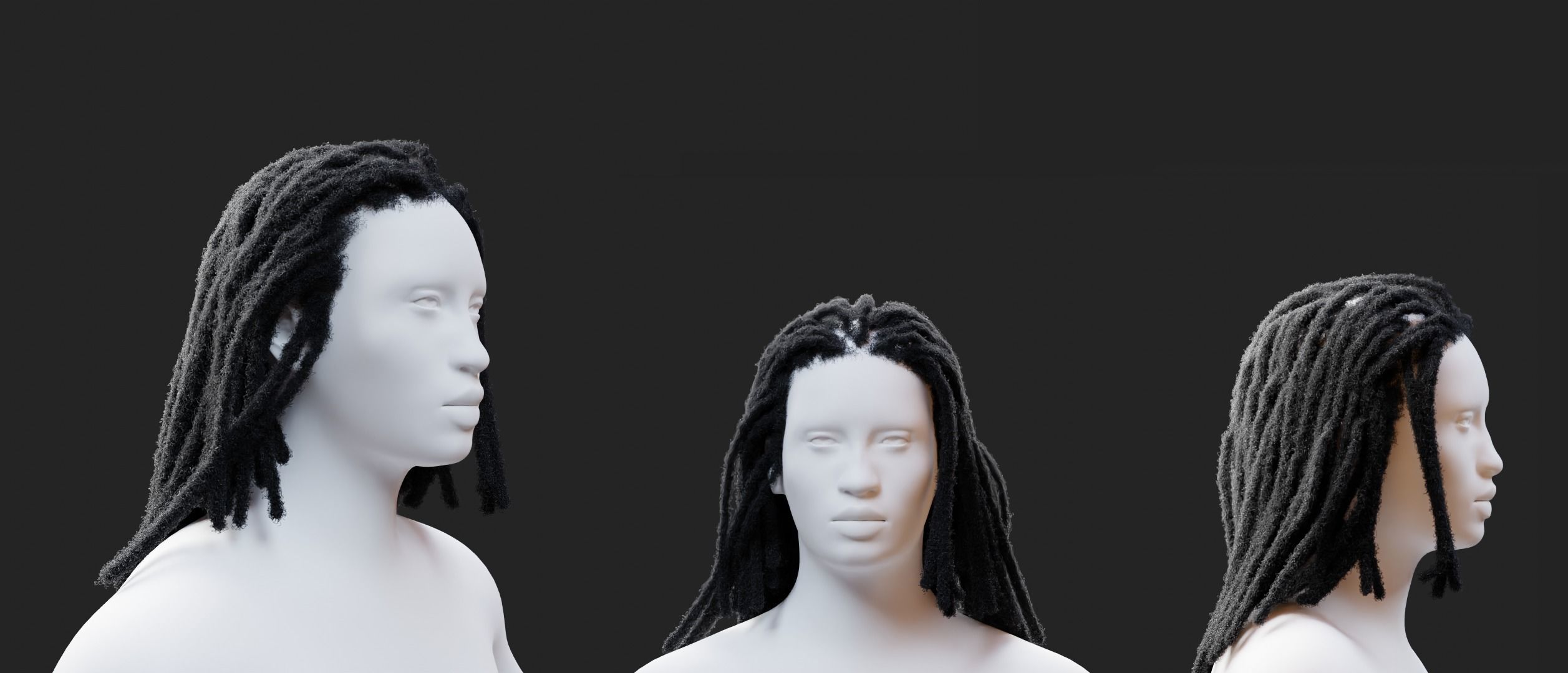 Long Dreadlocks 3D model animated | CGTrader