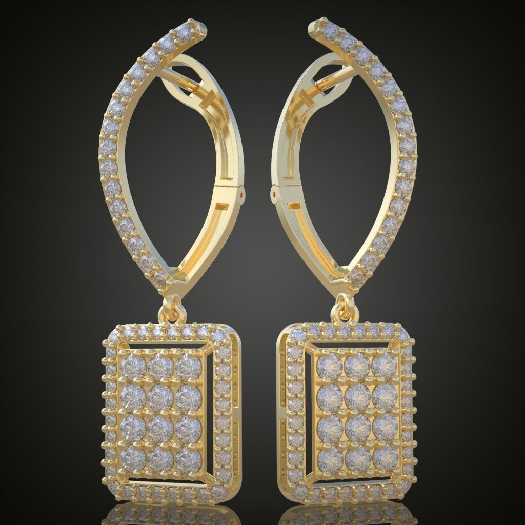 Earring 3D model 3D printable model 0163 3D model 3D printable | CGTrader