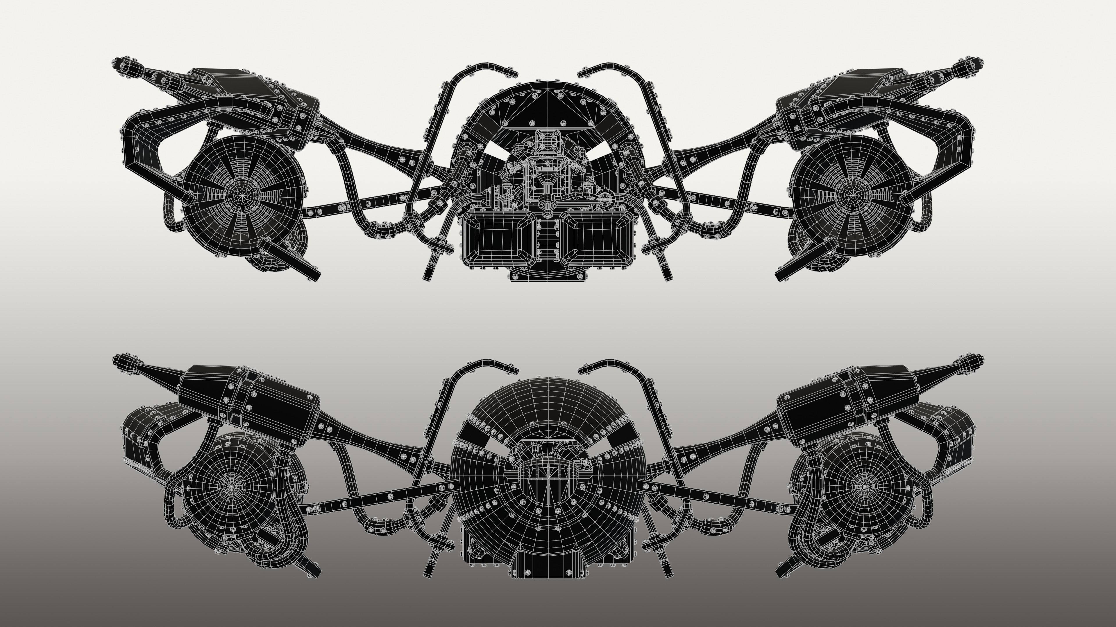 3D model Lowpoly Steampunk Race Pod VR / AR / low-poly | CGTrader