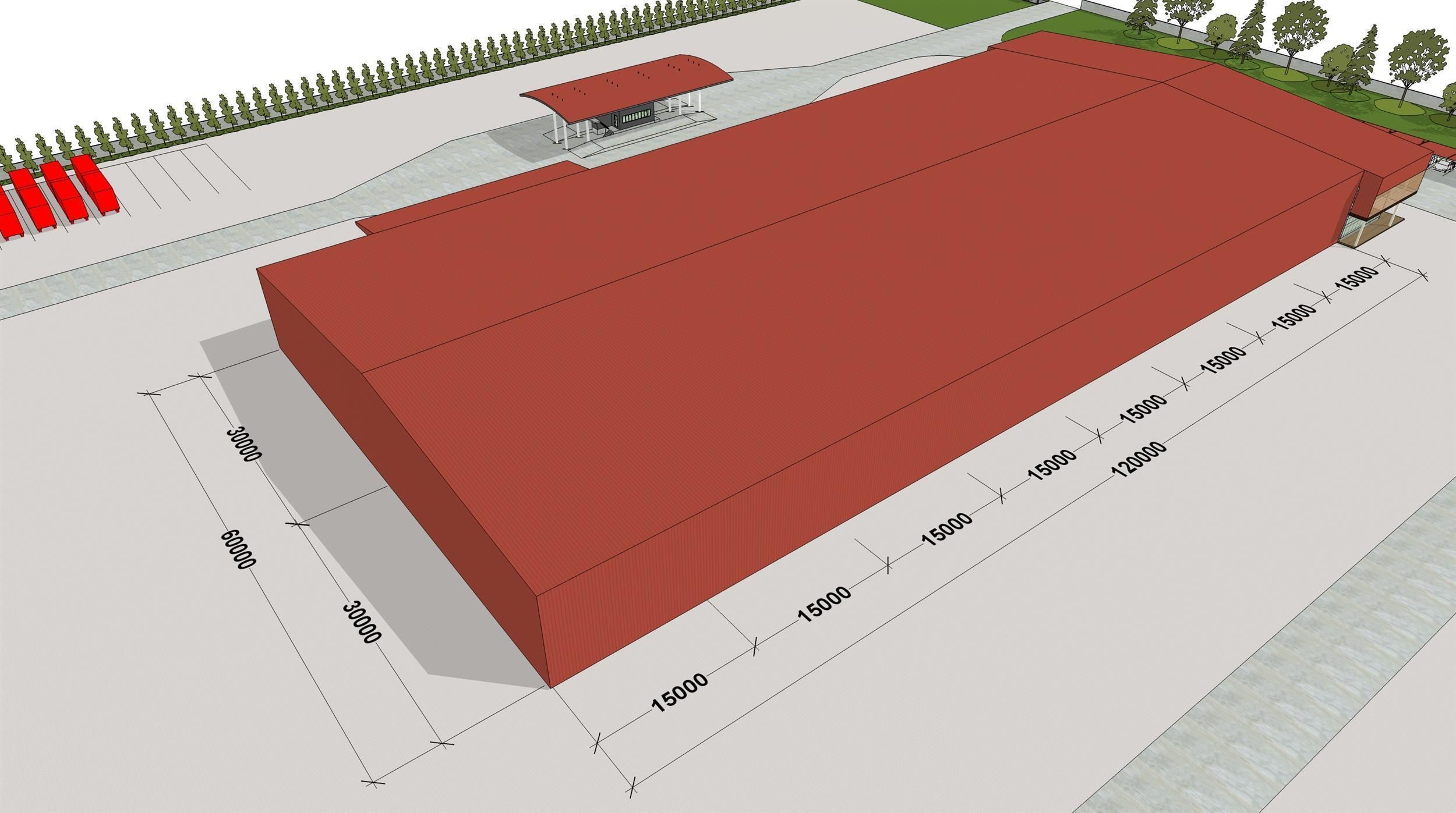 Warehouse with wide span 3D model | CGTrader