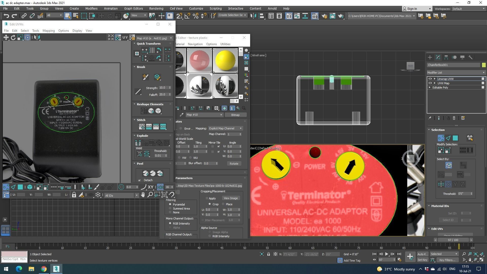 Terminator Ac Dc Power Adapter 3D model | CGTrader