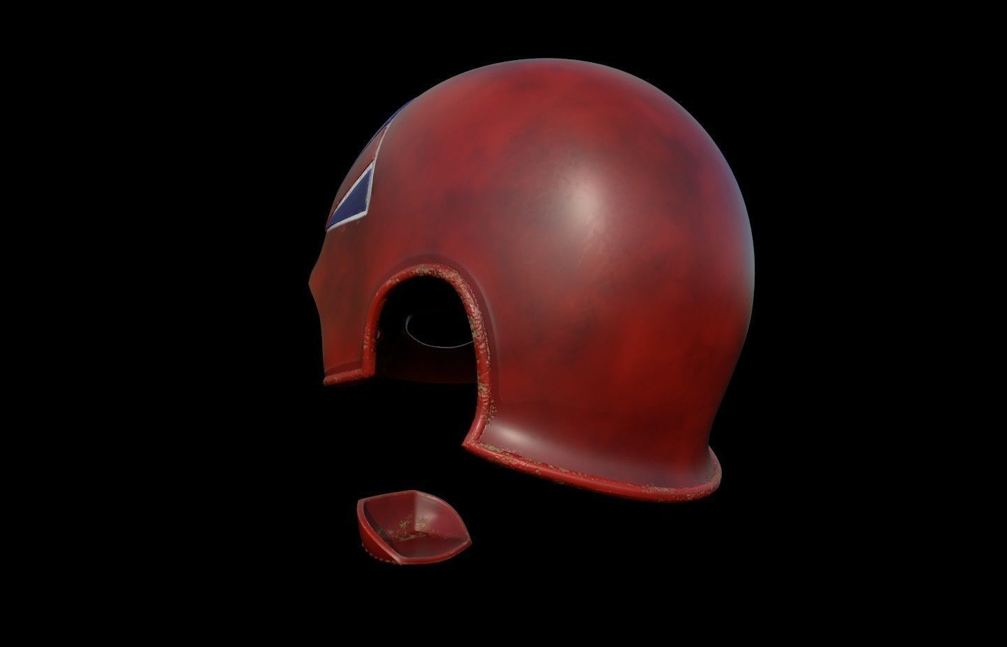 Captain Britain Helmet and Chin Strap 3d digital download 3D model 3D ...
