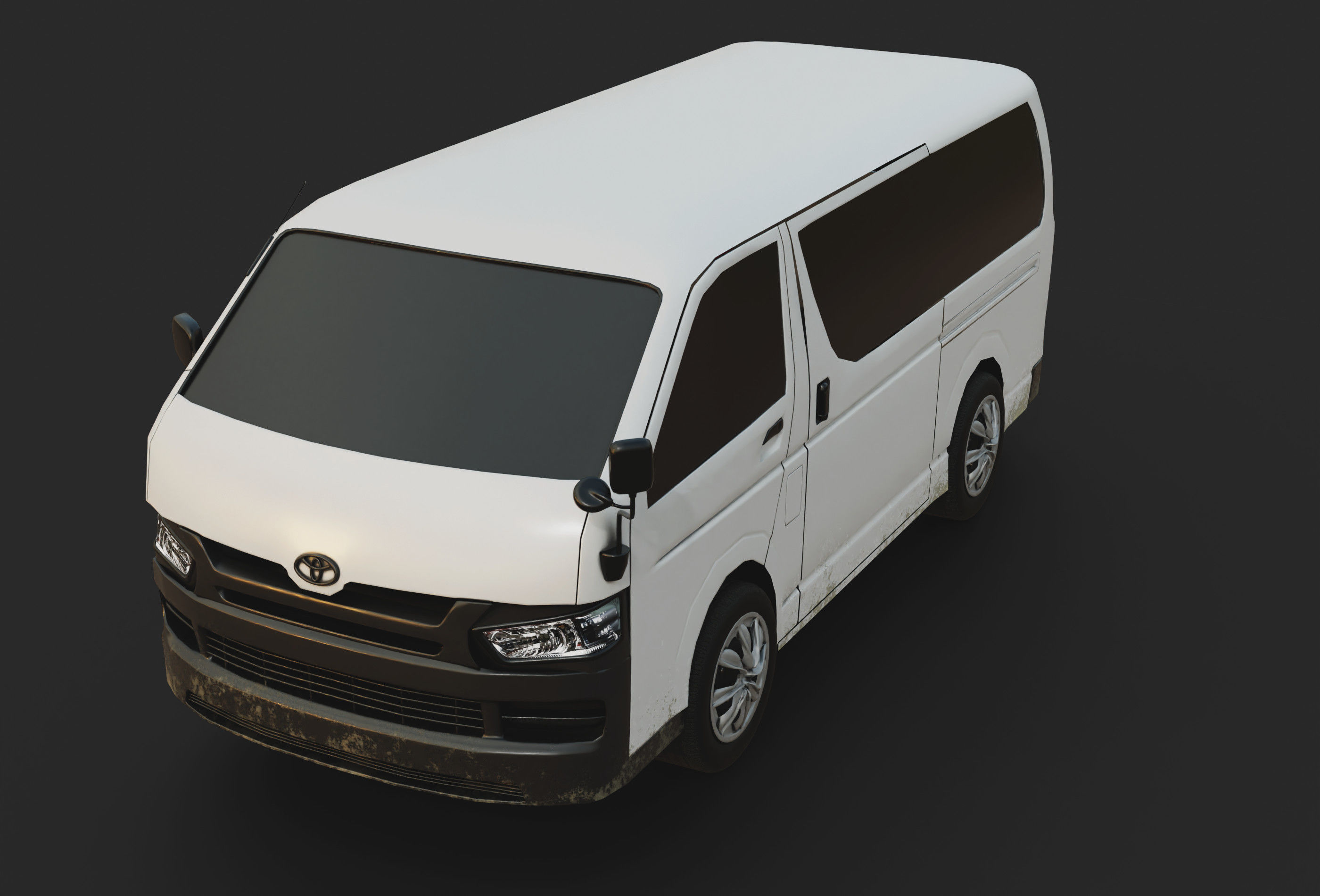 3D model Toyota hiace van car VR / AR / low-poly | CGTrader