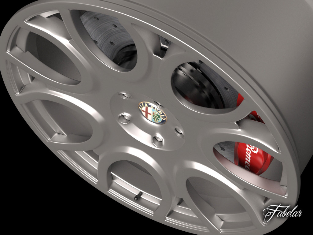 Alfa Brera rim 3D model | CGTrader