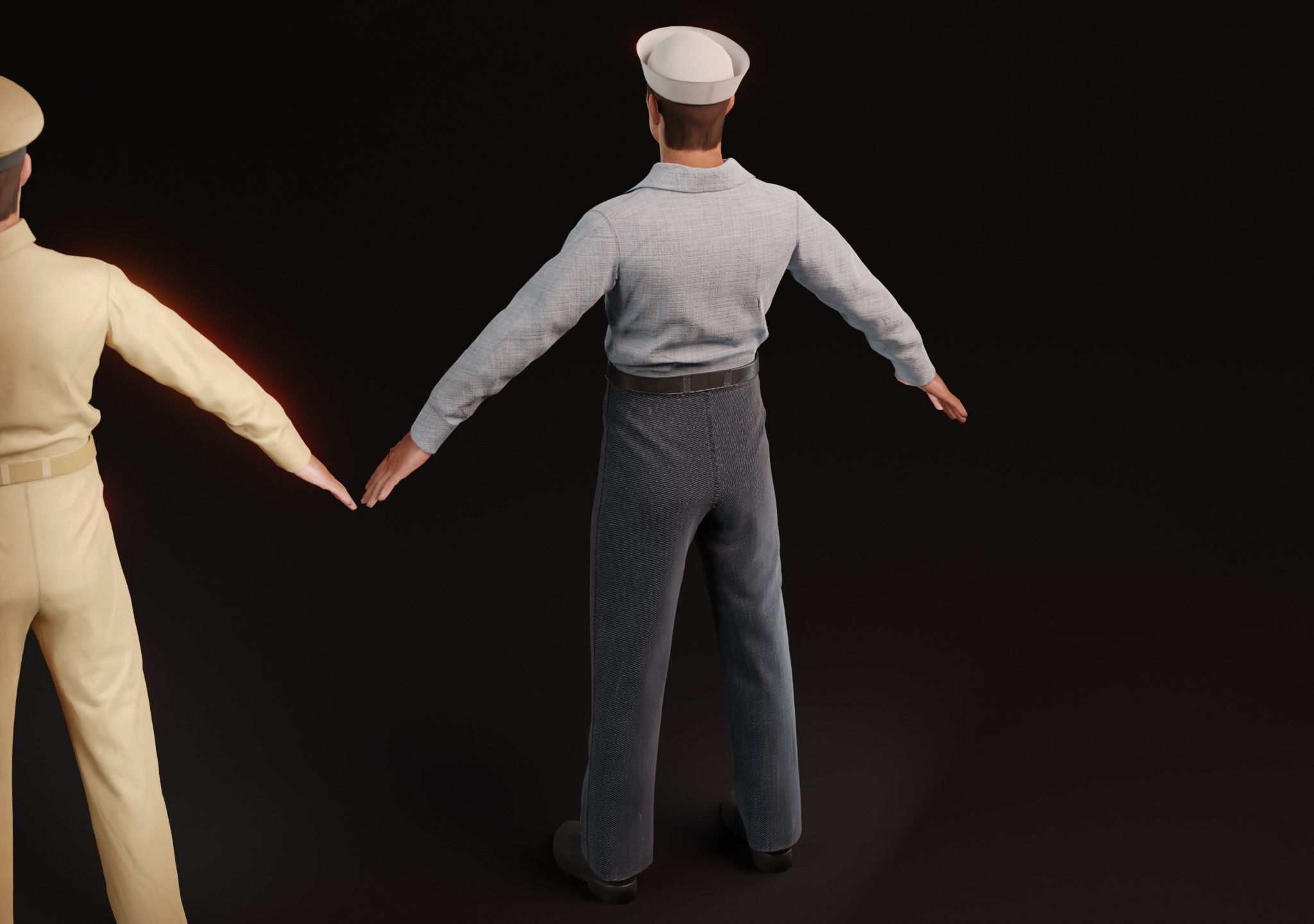 3D model WW2 US Navy Uniforms VR / AR / low-poly | CGTrader