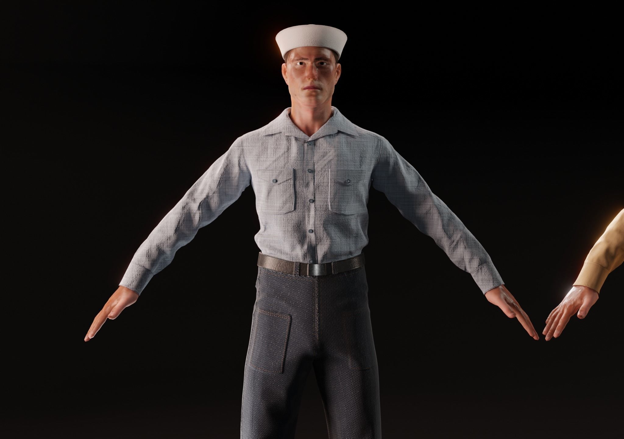 3D model WW2 US Navy Uniforms VR / AR / low-poly | CGTrader