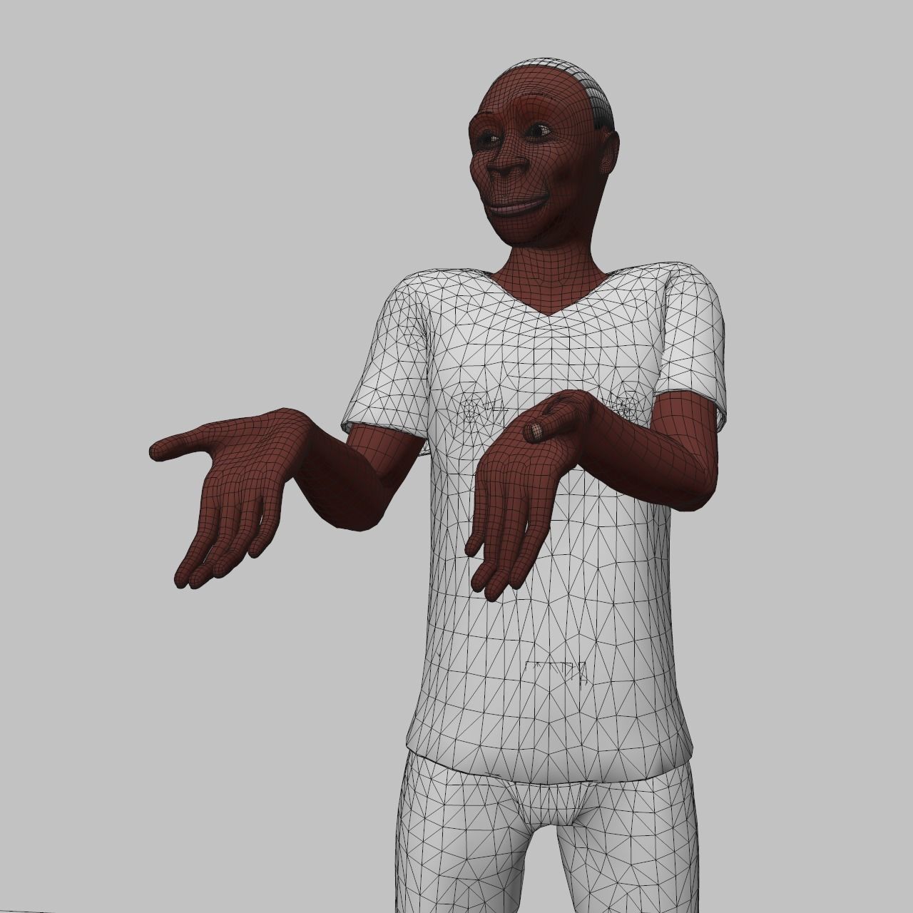 Khaby Lame Rigged Character free VR / AR / low-poly 3D model animated ...