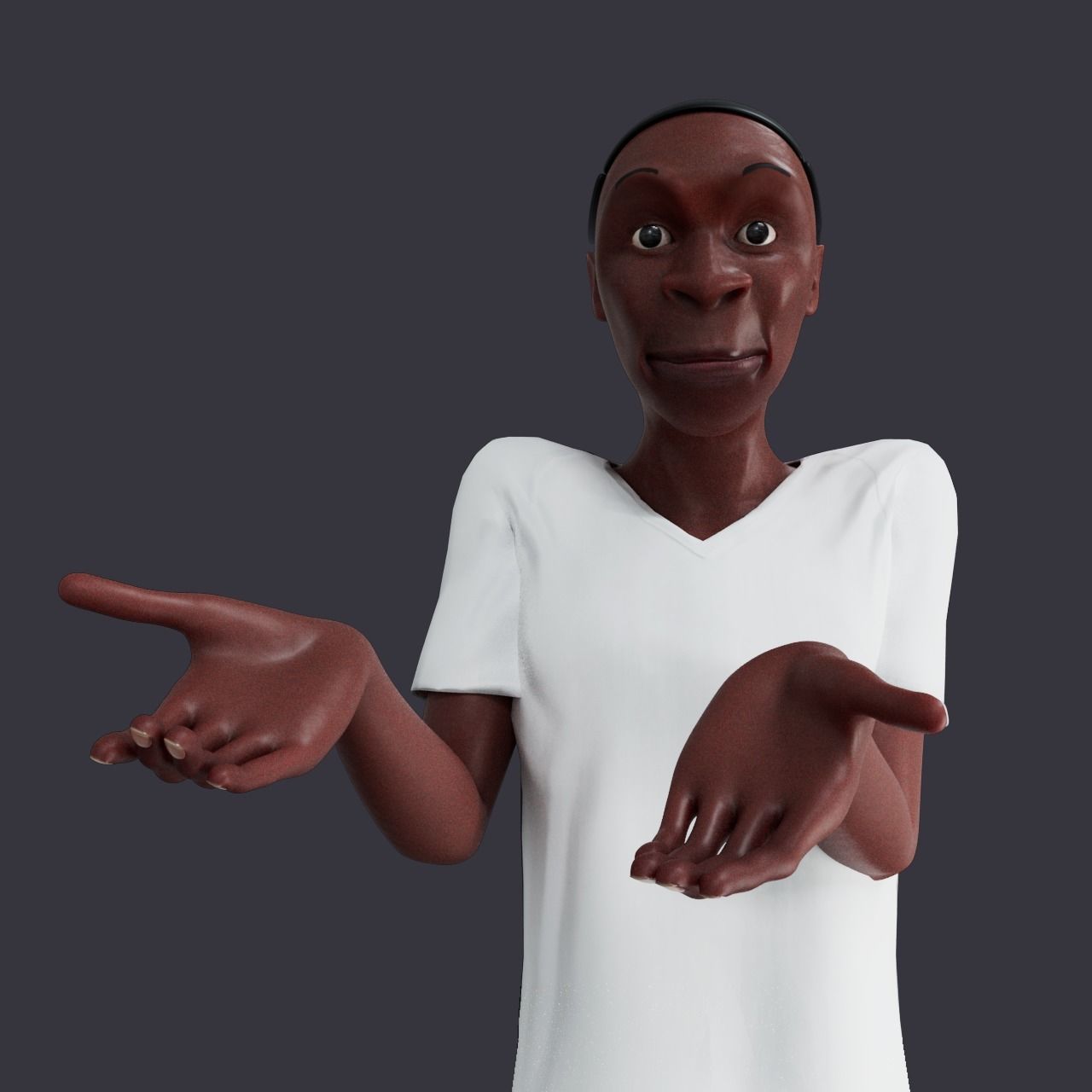 Khaby Lame Rigged Character free VR / AR / low-poly 3D model animated ...