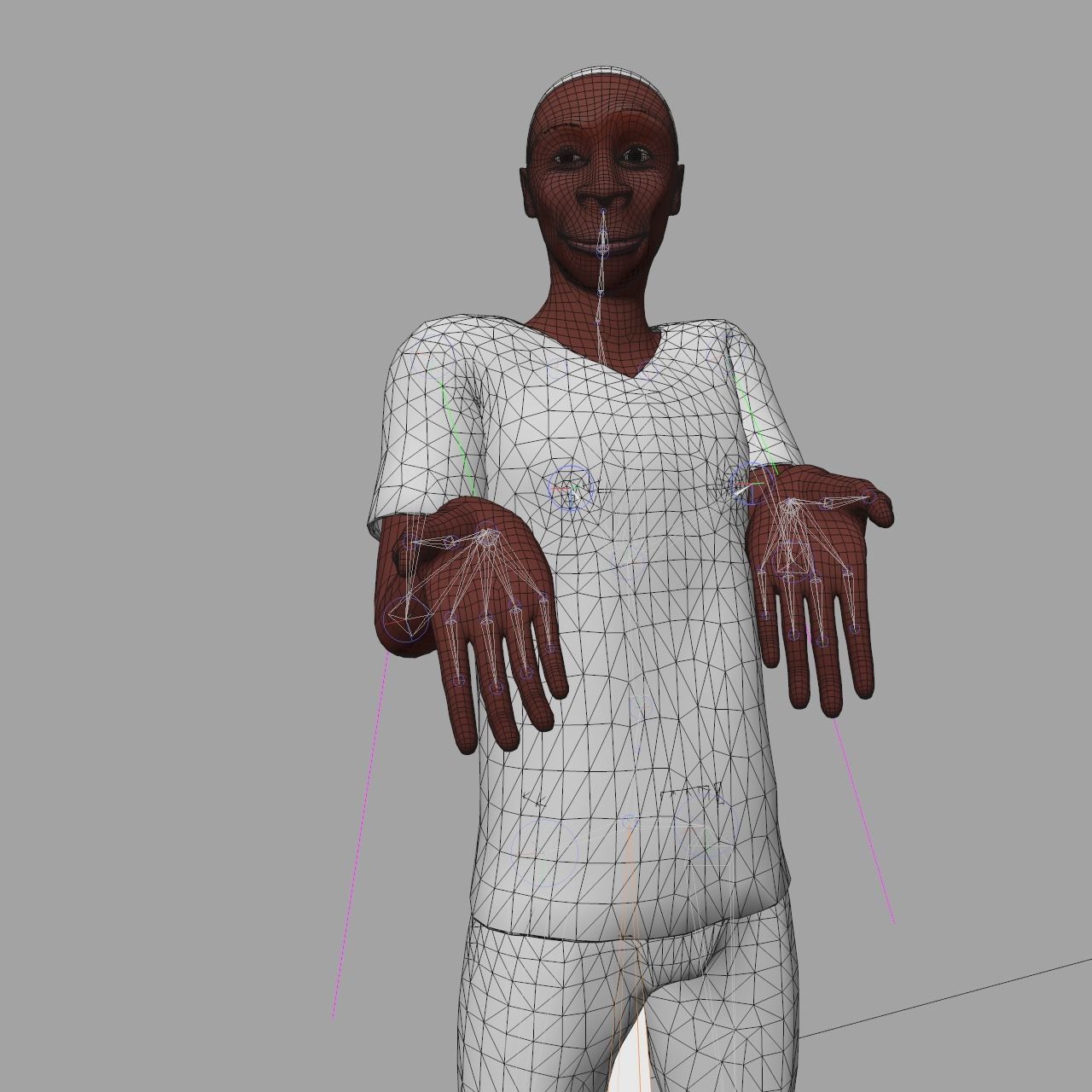 Khaby Lame Rigged Character free VR / AR / low-poly 3D model animated ...