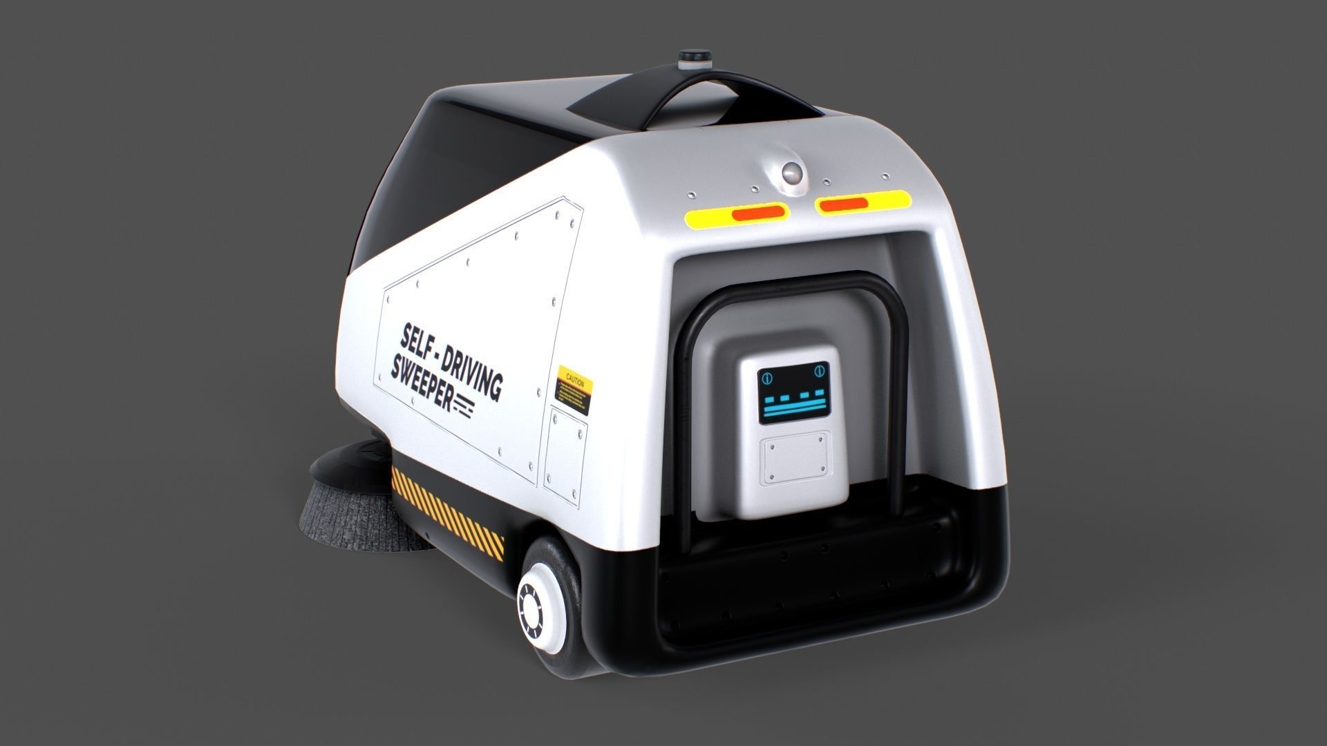 3D model Autonomous Robot Sweeper VR / AR / low-poly | CGTrader