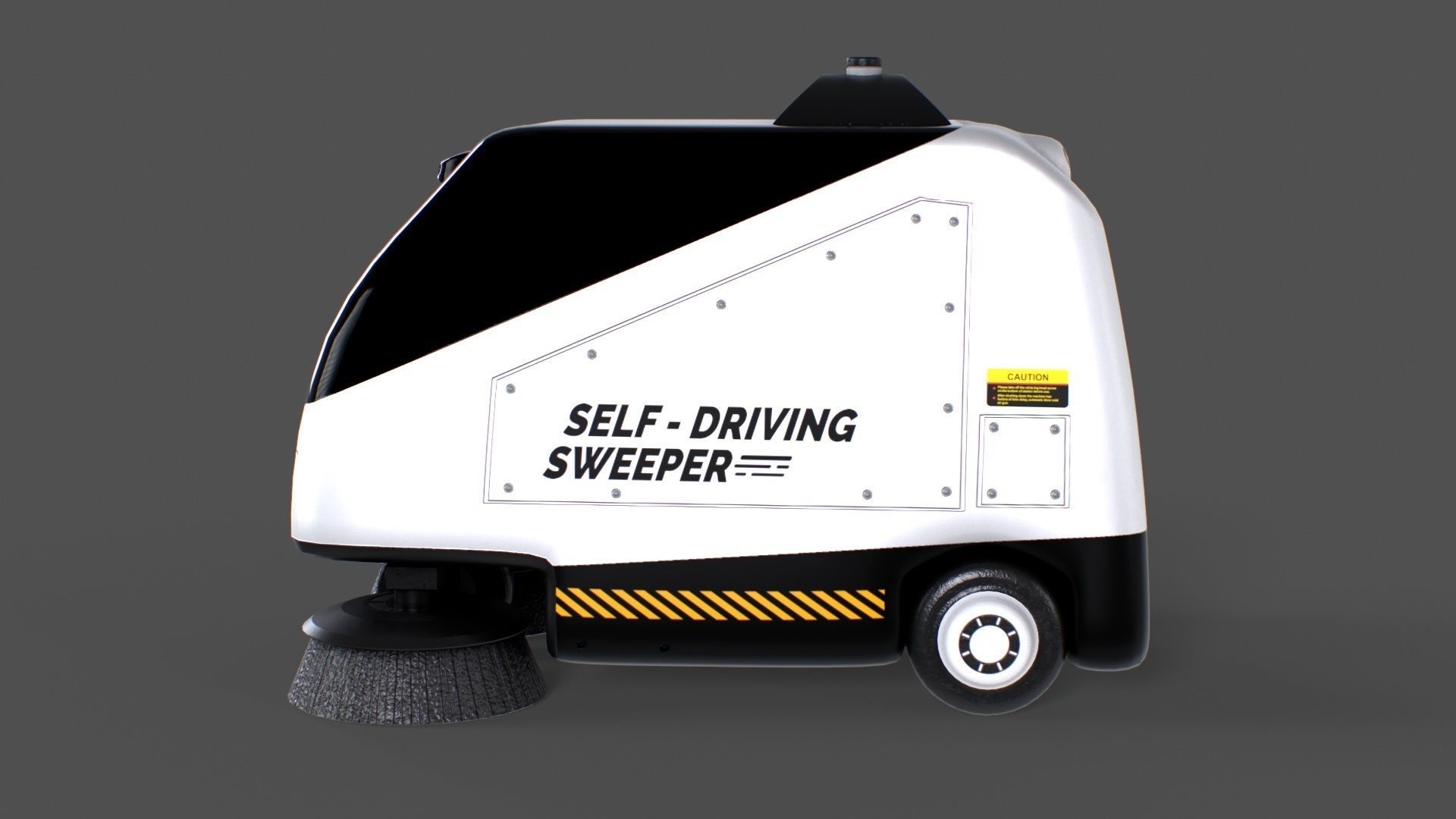 3D model Autonomous Robot Sweeper VR / AR / low-poly | CGTrader
