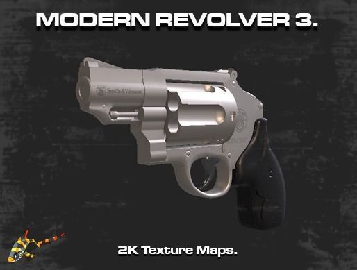 3D model Modern Revolver 3 VR / AR / low-poly | CGTrader
