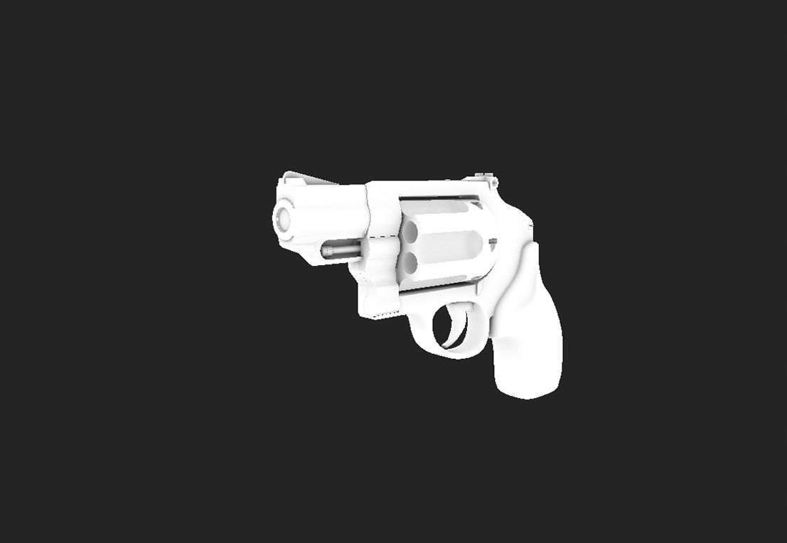 3D model Modern Revolver 3 VR / AR / low-poly | CGTrader
