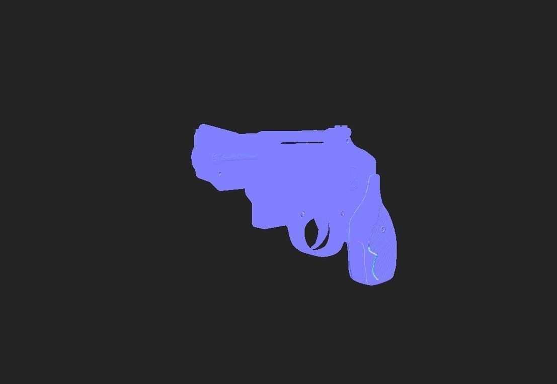 3D model Modern Revolver 3 VR / AR / low-poly | CGTrader