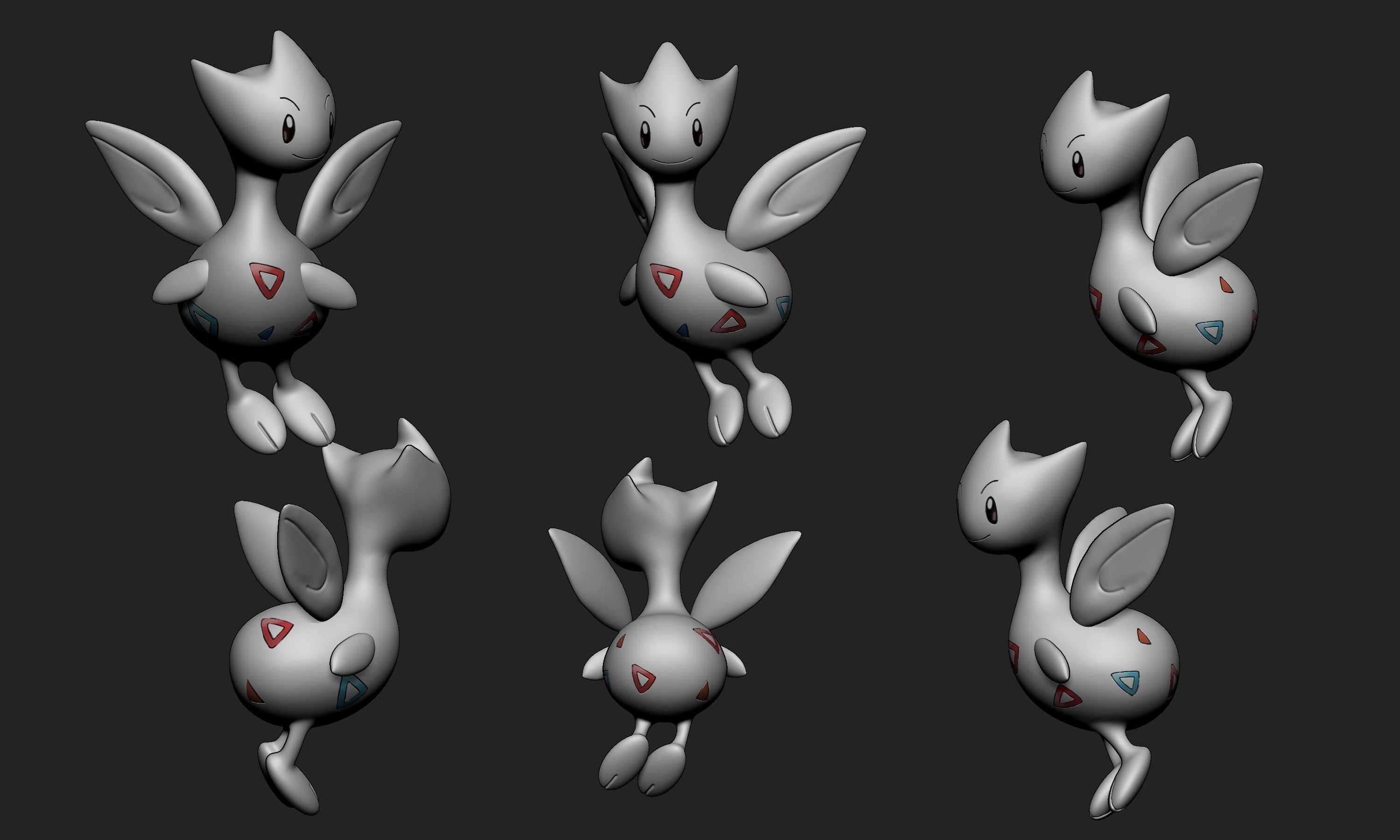 Pokemon - Togetic with 2 poses 3D model 3D printable | CGTrader
