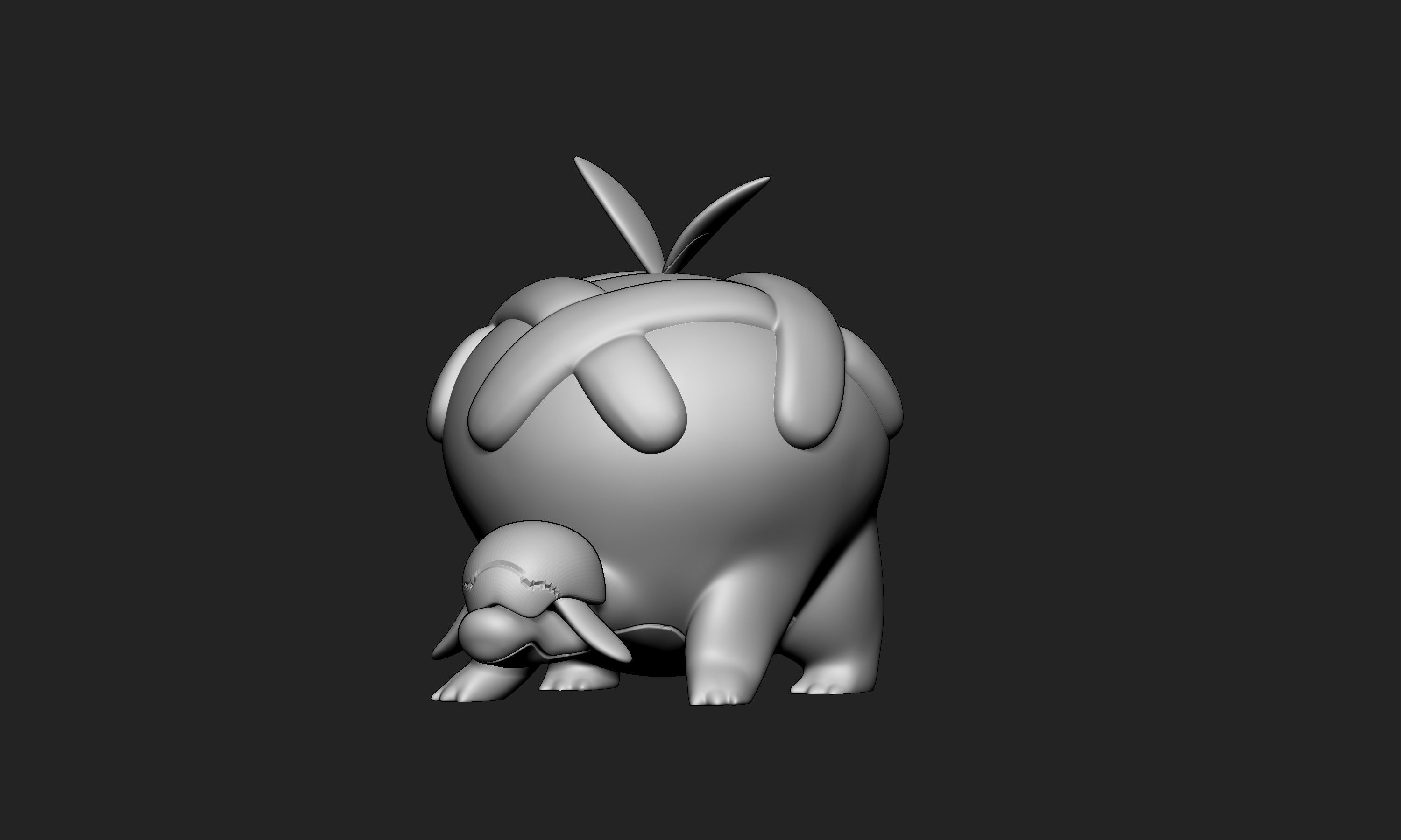 Pokemon - Appletun with 2 poses 3D model 3D printable | CGTrader