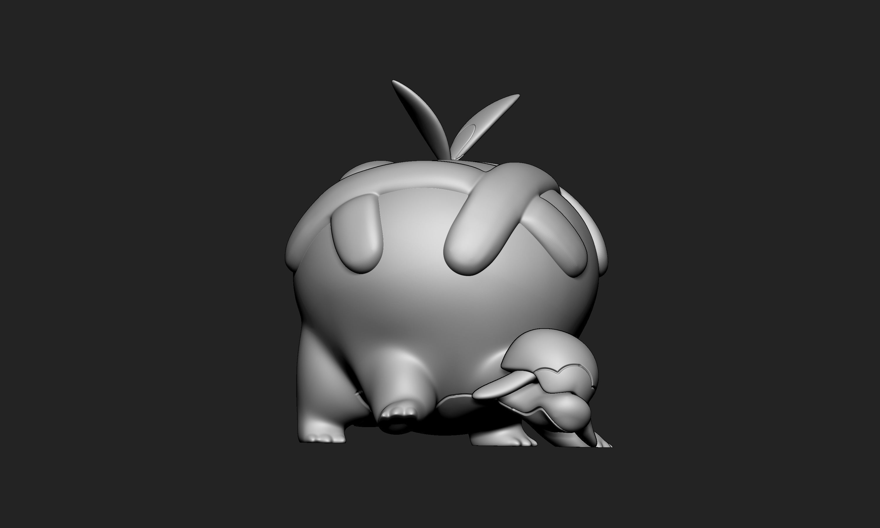 Pokemon - Applin Flapple and Appletun with 2 poses 3D model 3D ...