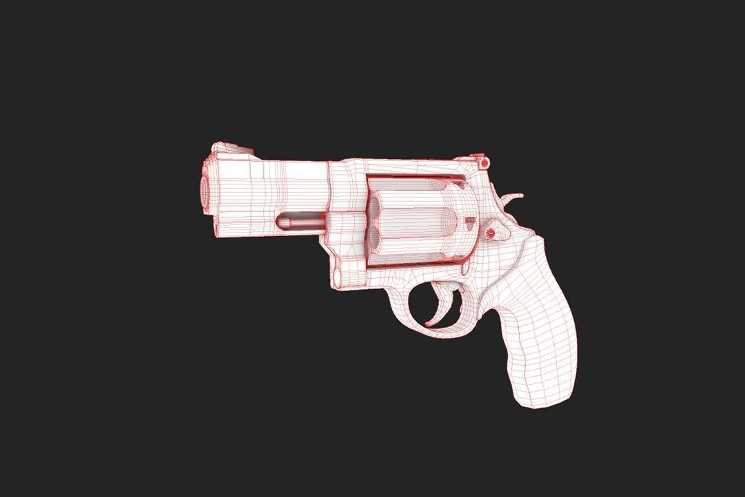 3D model Modern Revolver 4 VR / AR / low-poly | CGTrader