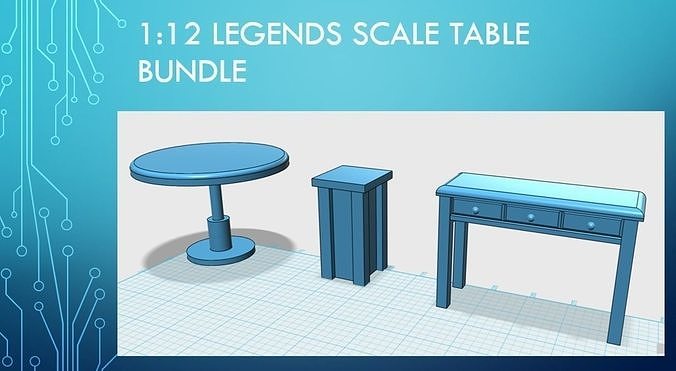 Legends Scale Table Bundle 3D model 3D printable | CGTrader