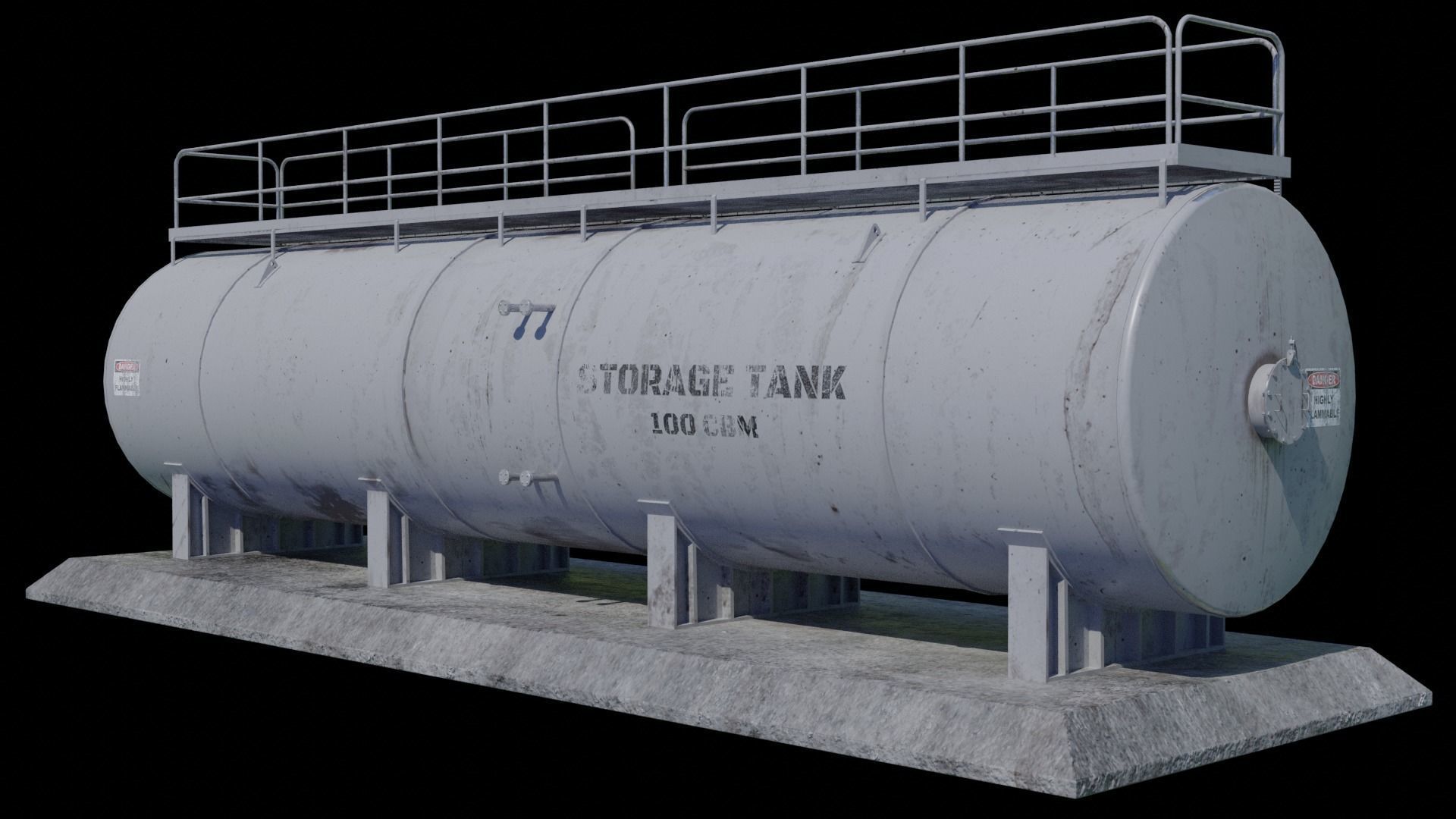 Oil storage tank 1A 3D model | CGTrader