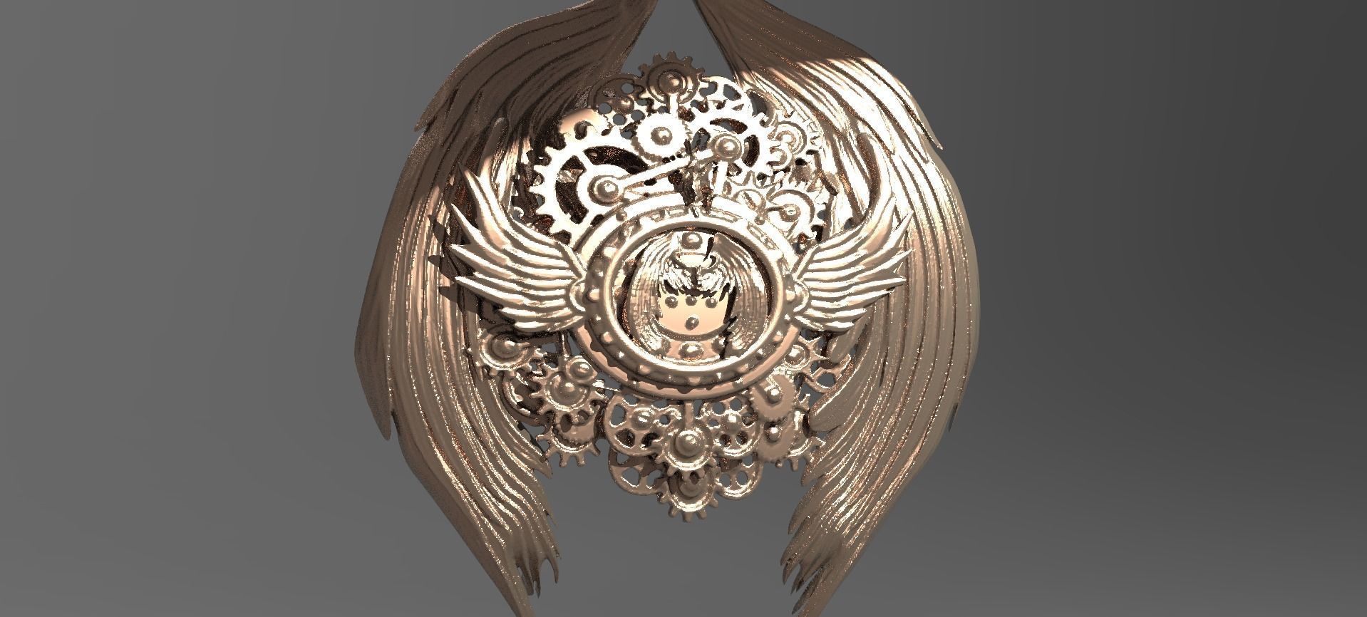 Angel Clockwork Wall Art 3D model | CGTrader