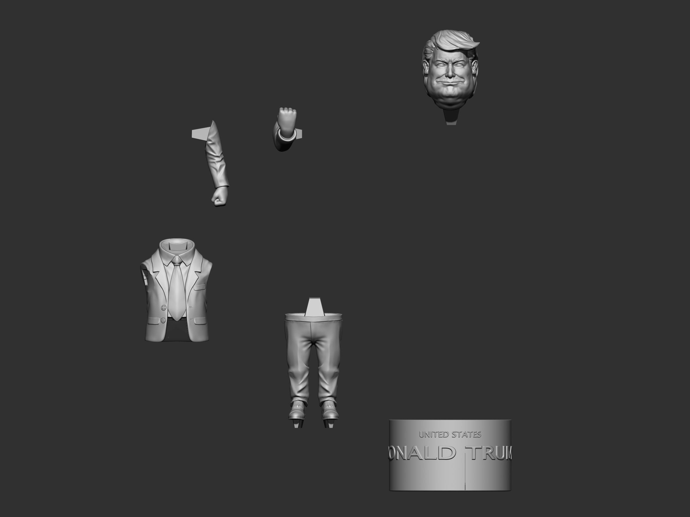 DONAL TRUMP - Print STL 3D model 3D printable | CGTrader