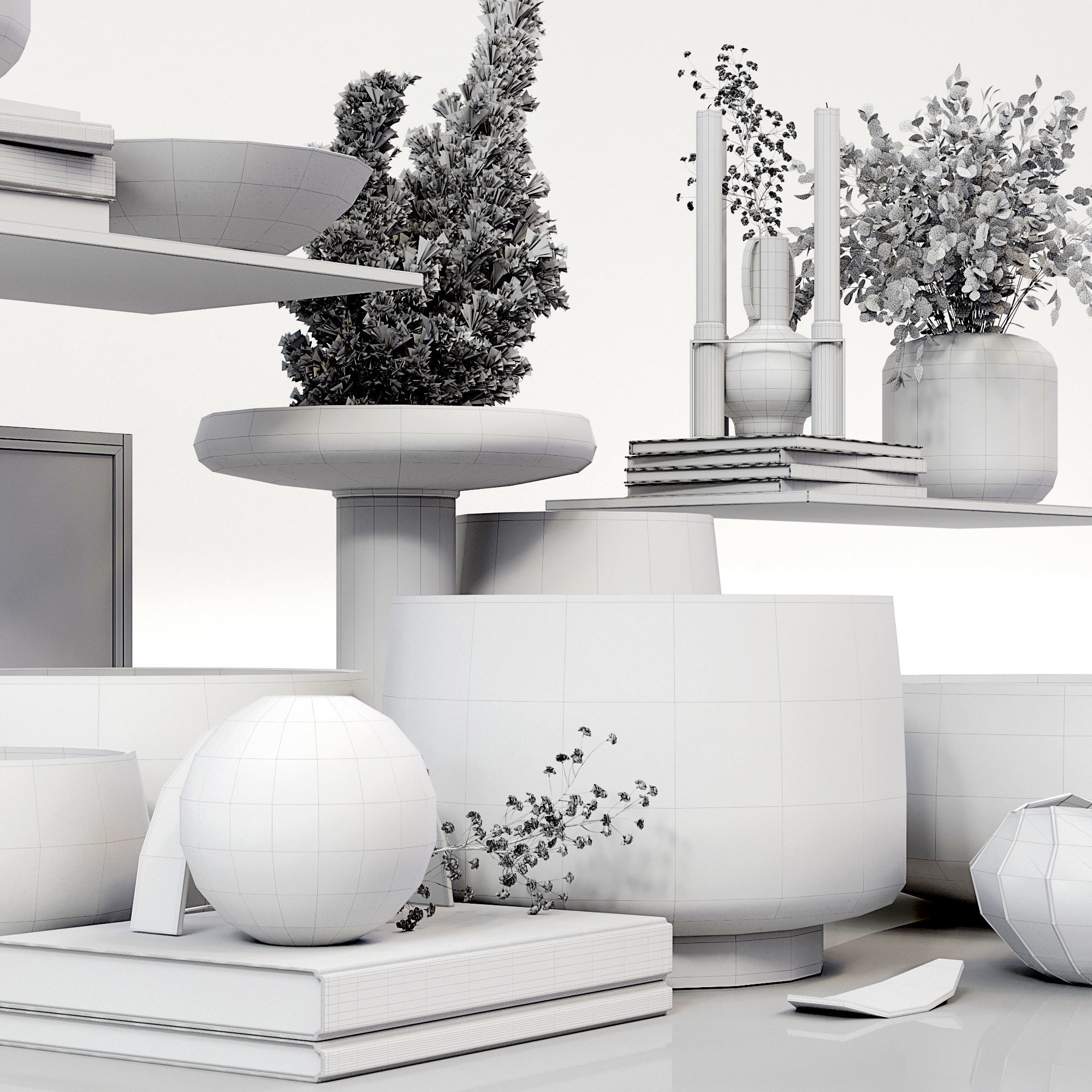 Decor Set 044 3d Model Cgtrader