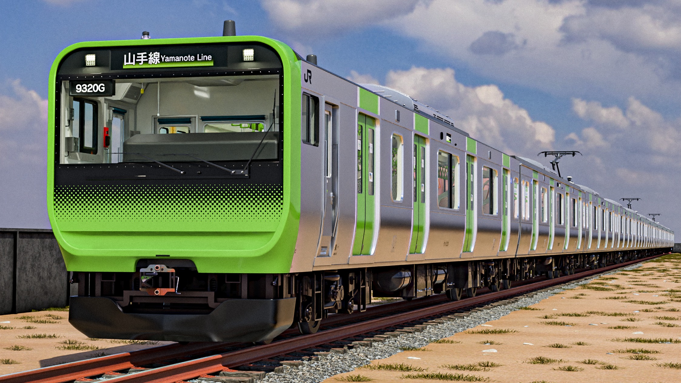 Rigged Train Japanese Yamanote E235 Series 3D model rigged | CGTrader