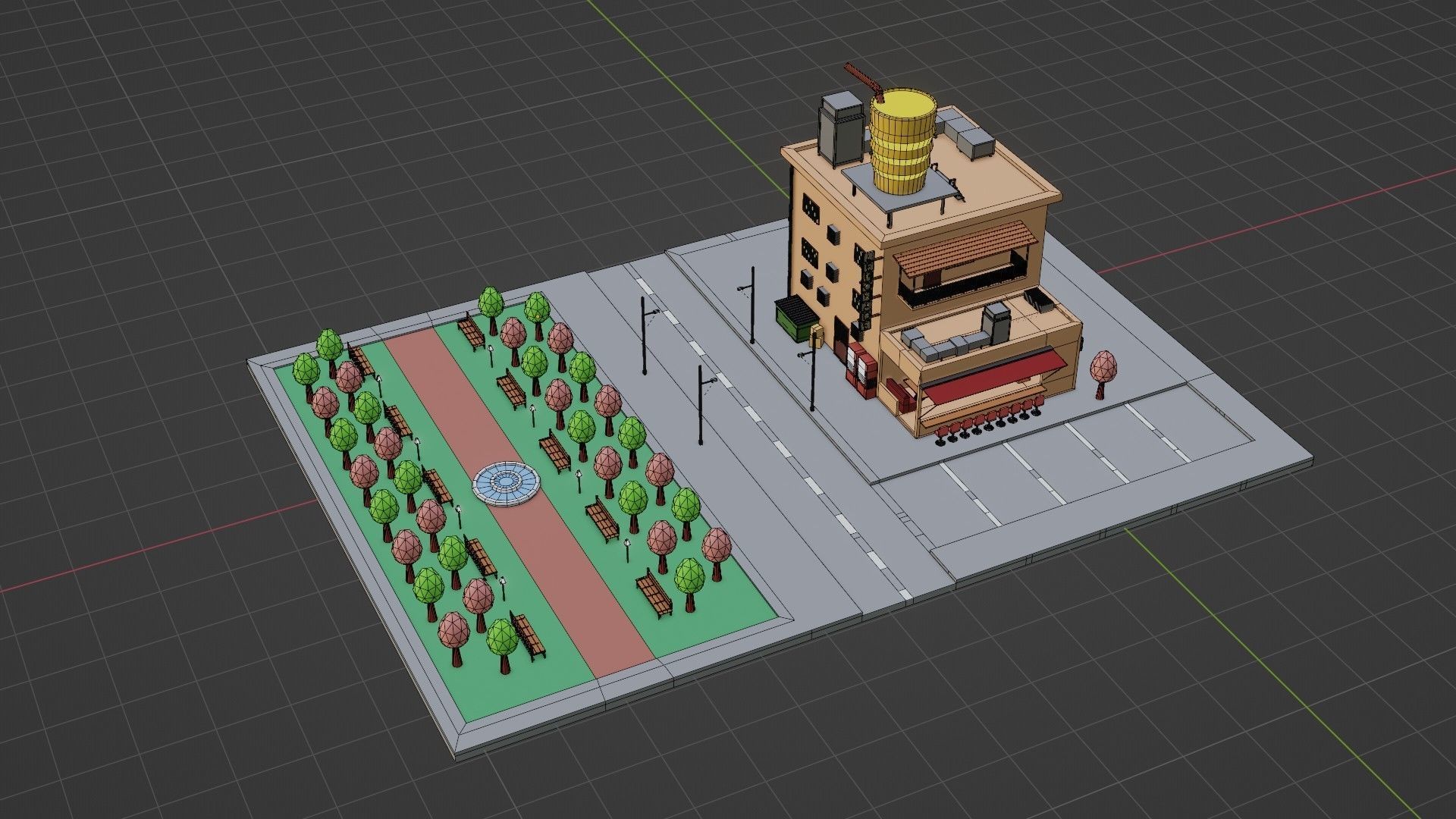 3D model lemonade city ready for animation VR / AR / low-poly | CGTrader