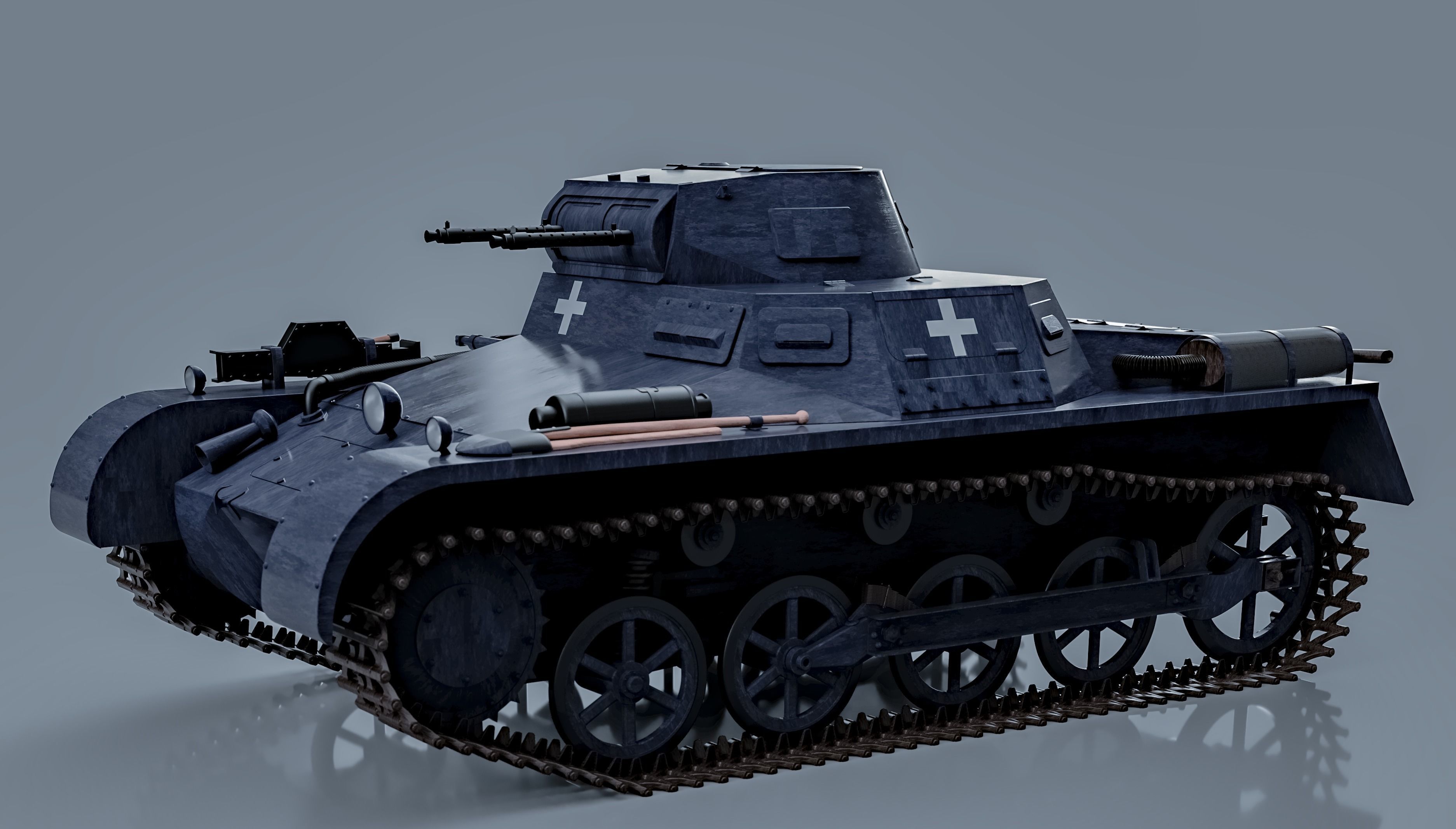 German Panzerkampfwagen 1 Ausf A 3D model | CGTrader