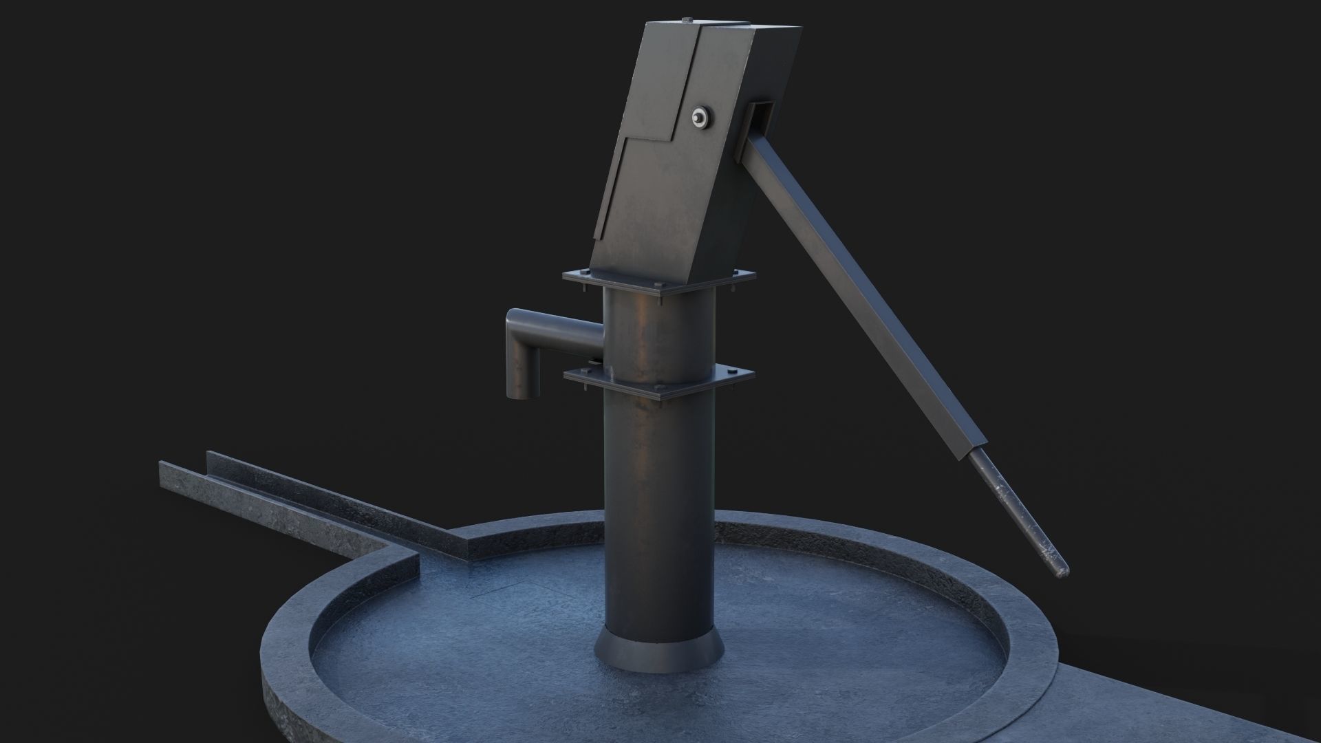 3D model Vintage Water Hand Pump Low-poly 3D model - GameReady VR / AR / low-poly | CGTrader