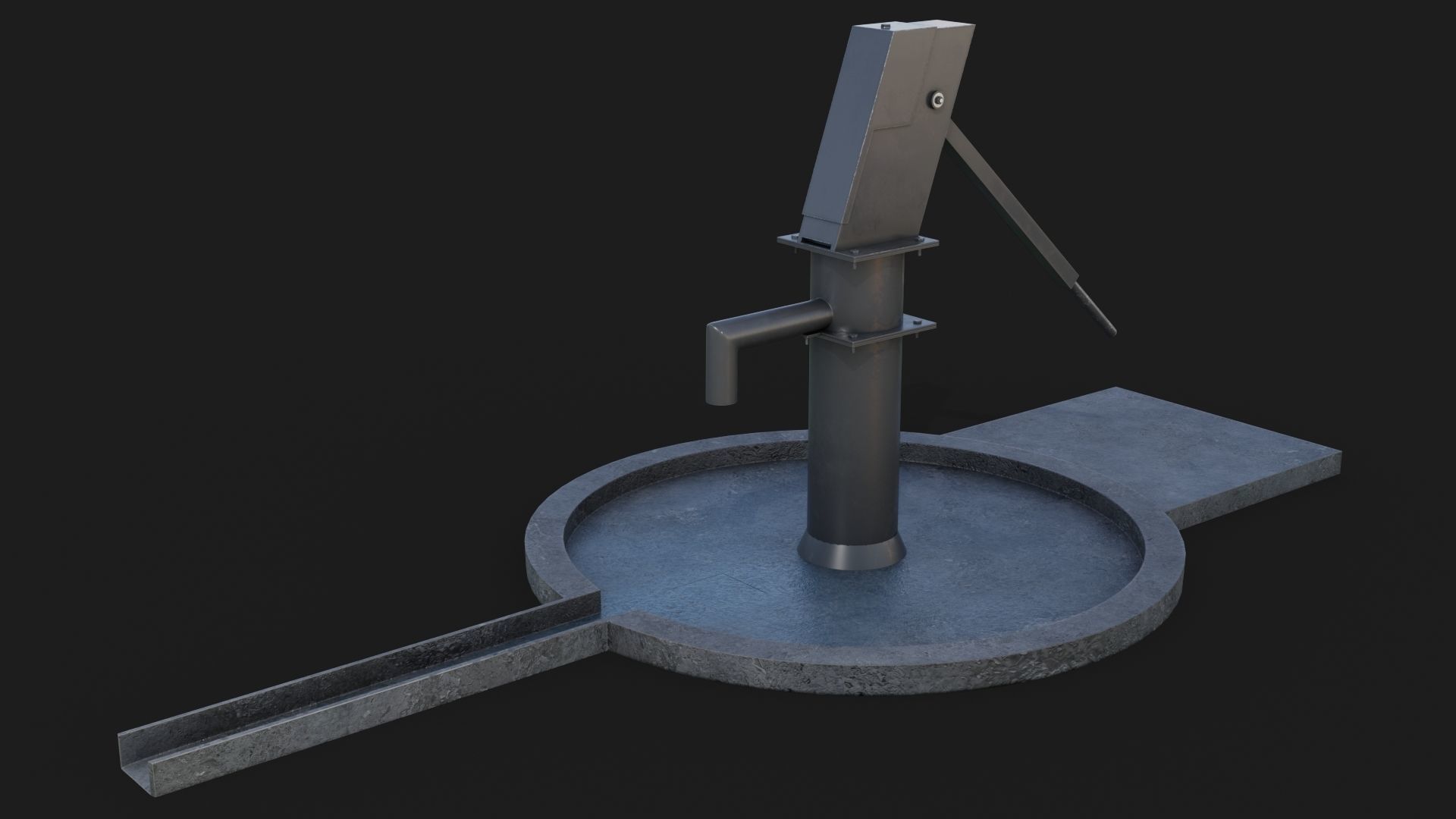 3D model Vintage Water Hand Pump Low-poly 3D model - GameReady VR / AR / low-poly | CGTrader