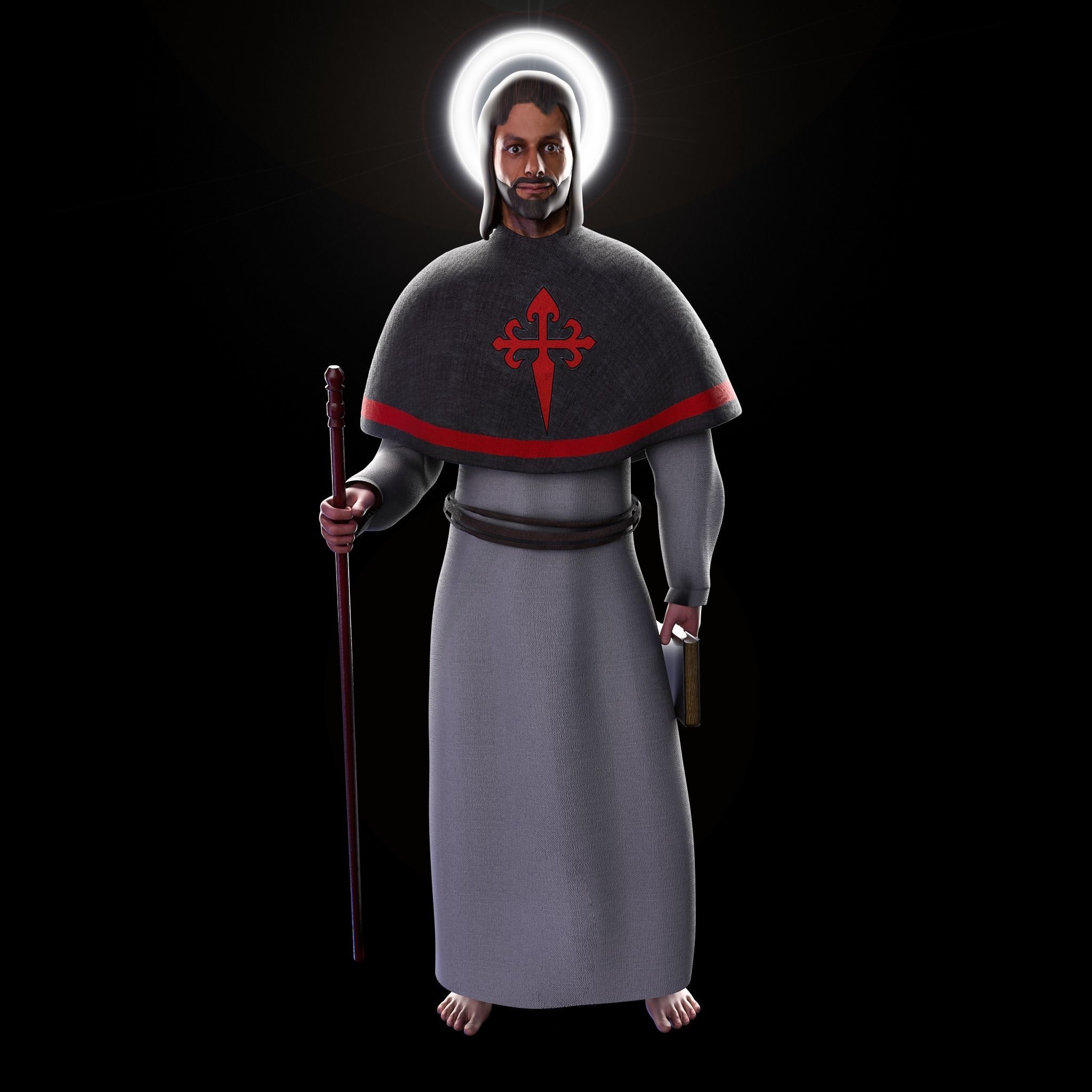 Apostle Santiago 3D model animated rigged | CGTrader