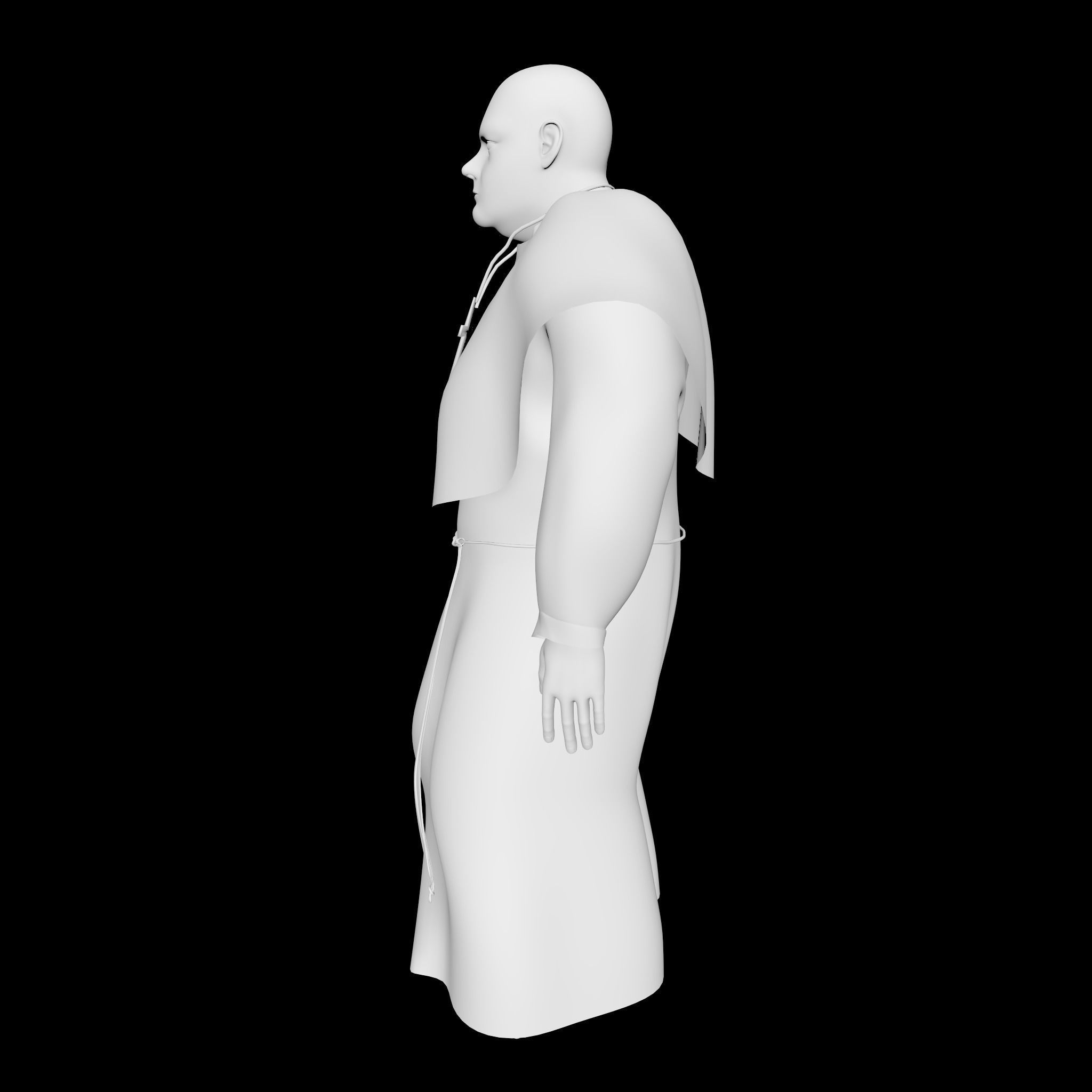 Medieval Monk 3D model animated rigged | CGTrader