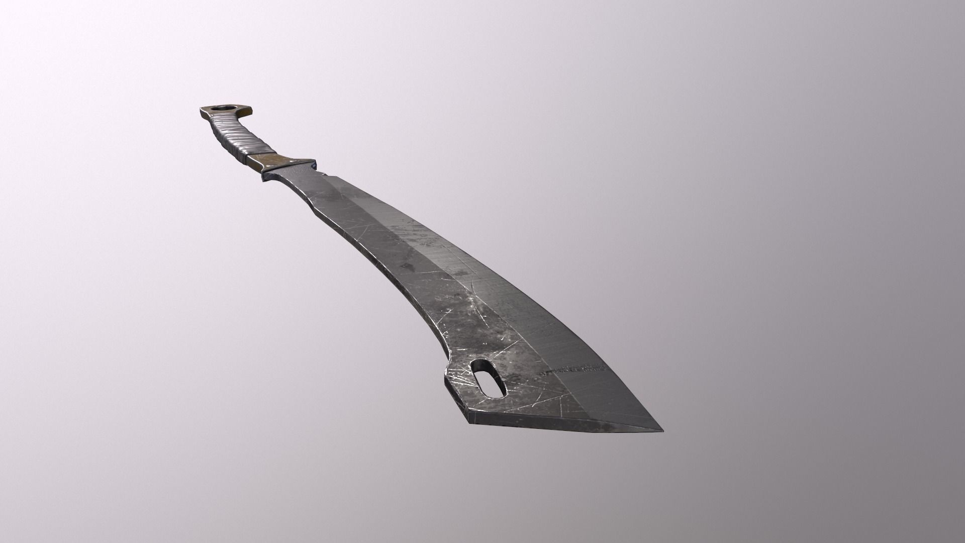 3D model Big metal cleaver knife LowPoly VR / AR / low-poly | CGTrader