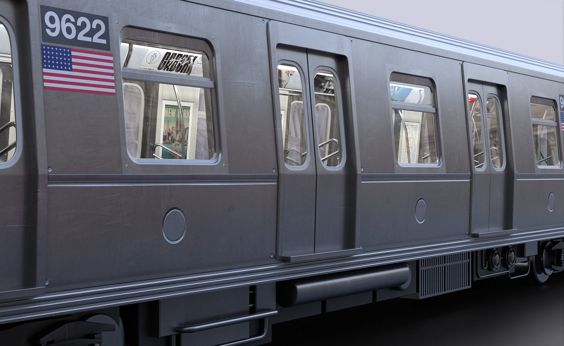 3D model Subway train with interior VR / AR / low-poly | CGTrader