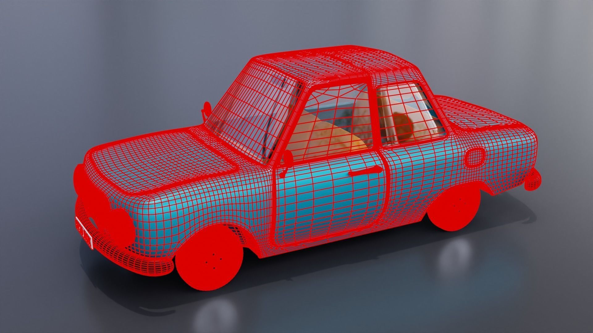 cartoon car free 3D model | CGTrader
