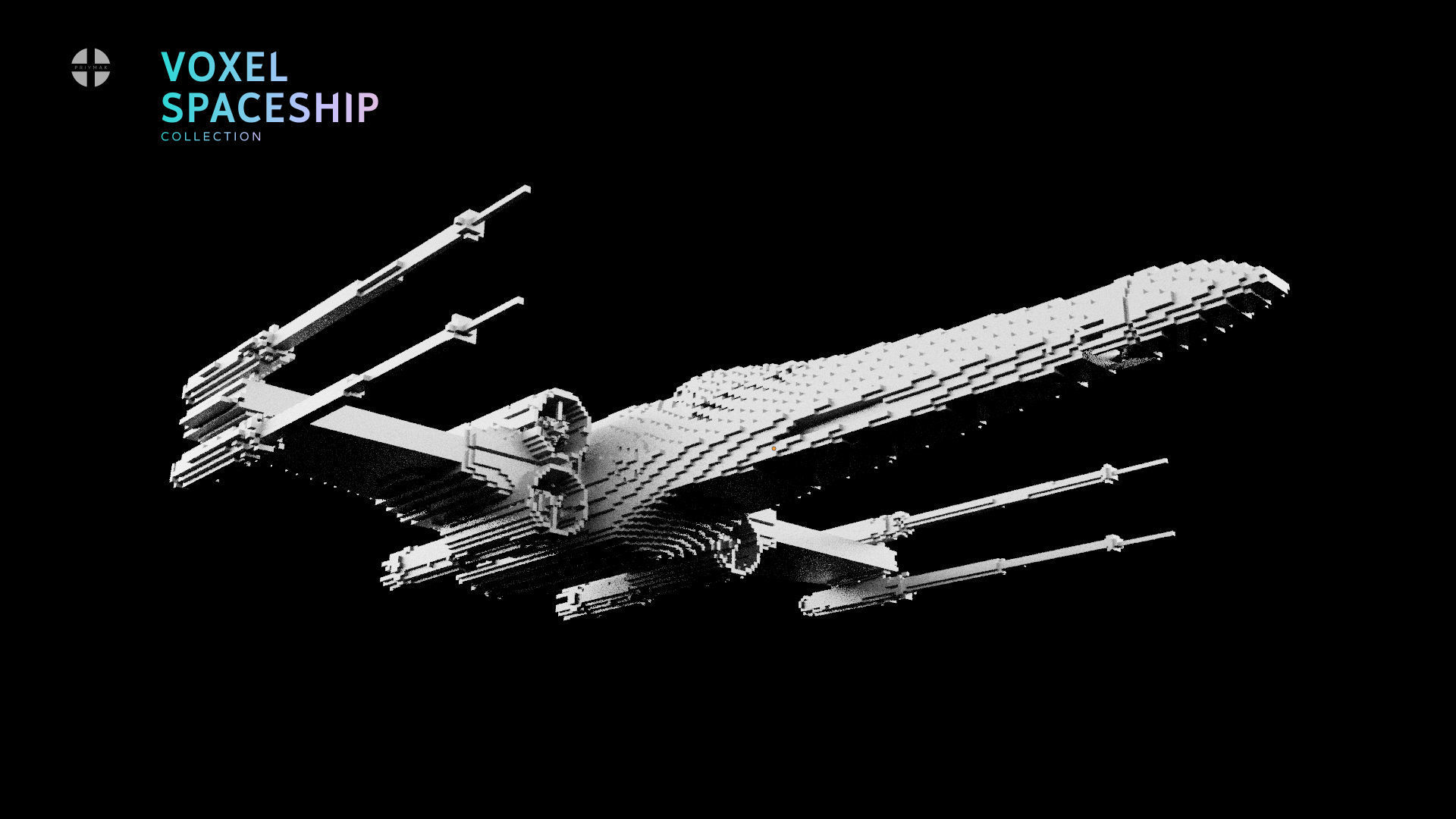 3D VOXEL SPACESHIP Collection 2 3D model | CGTrader