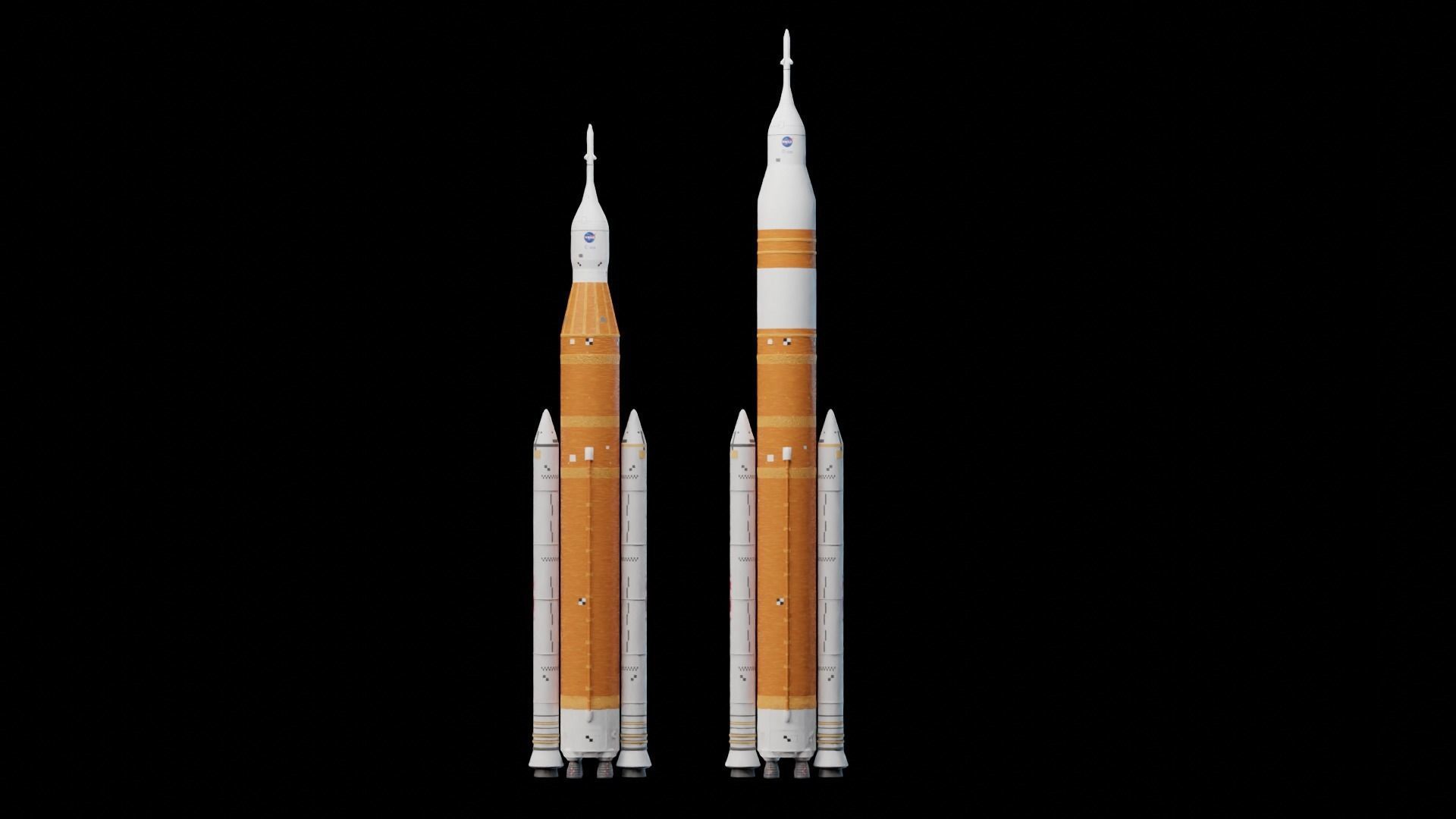 Artemis Rocket Family - SLS Block 1 and 1B 3D model | CGTrader