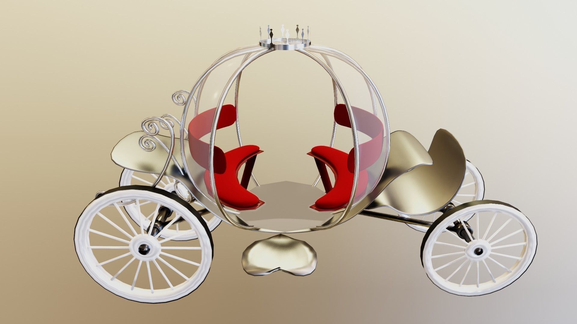 Wedding Princess Fantasy Carriage Vehicle Kutsche Hochzeit 3D model ...