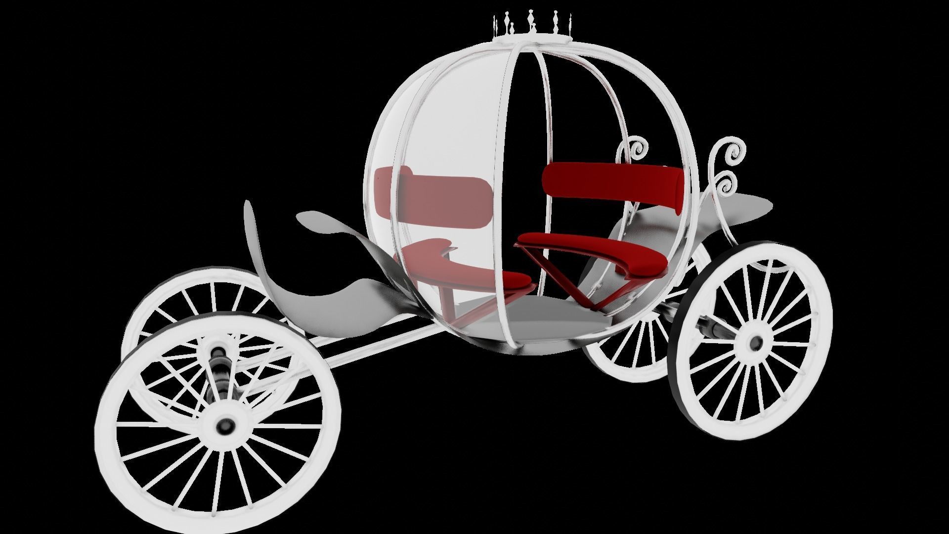 Wedding Princess Fantasy Carriage Vehicle Kutsche Hochzeit 3D model ...