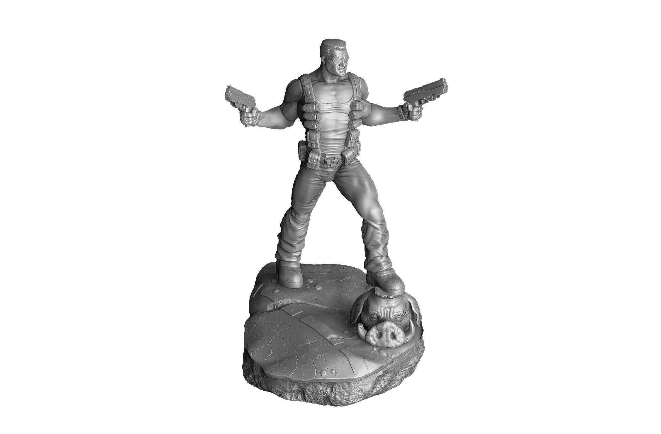 DUKE NUKEM FOR 3D PRINT STL 3D model 3D printable | CGTrader