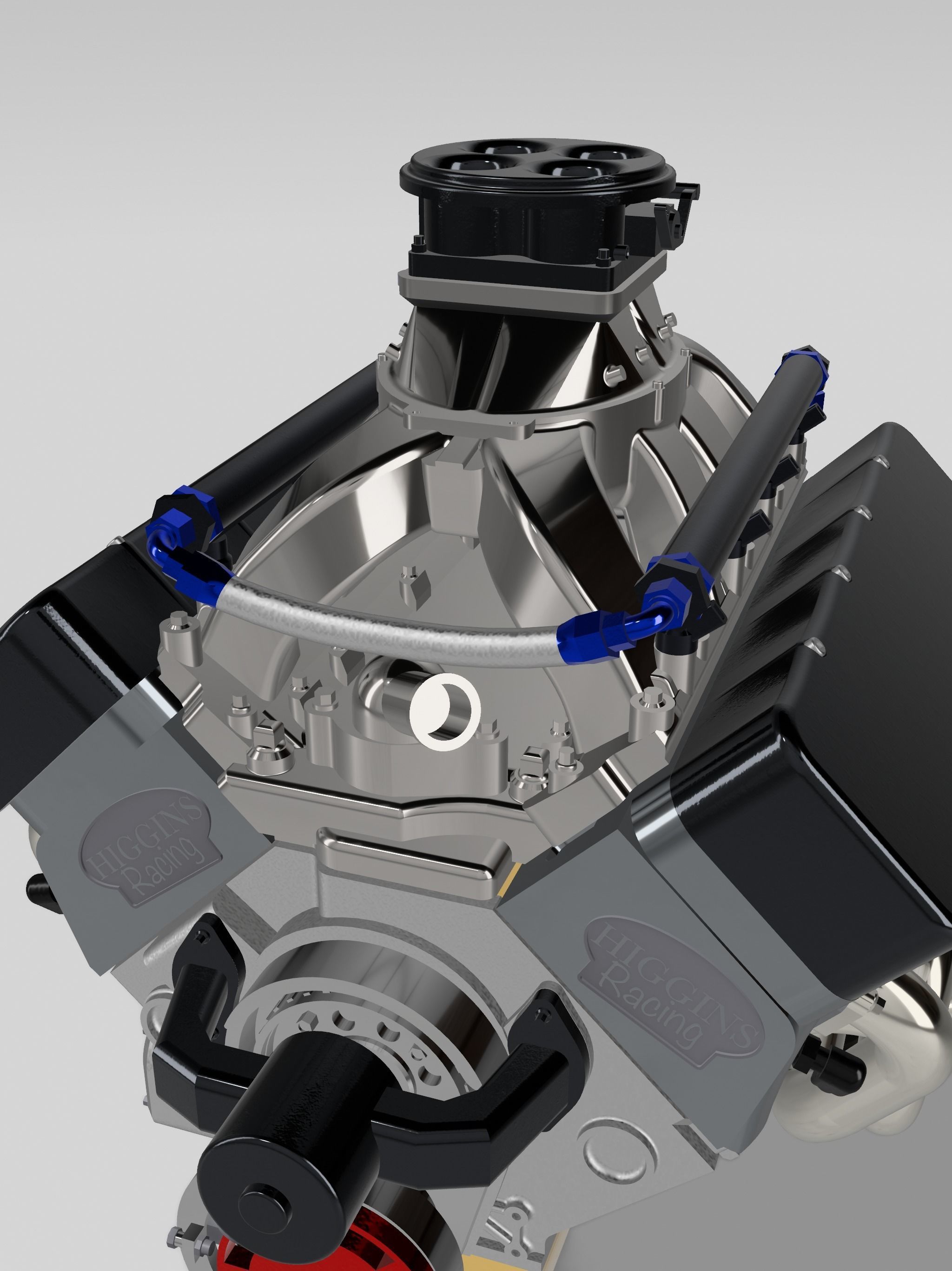 SBC Small Block Chev Drag Street 3 versions NA NOS Injected 3D model 3D ...