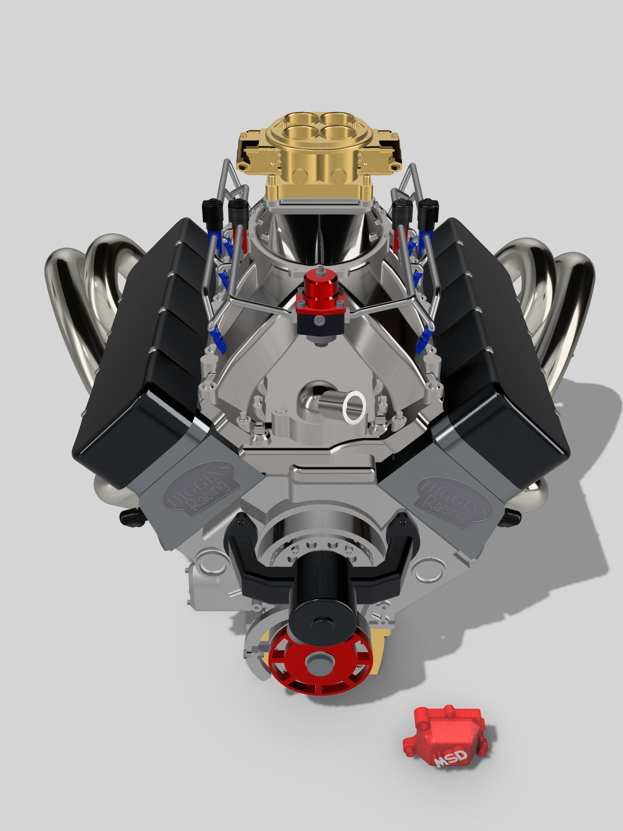 SBC Small Block Chev Drag Street 3 versions NA NOS Injected 3D model 3D ...