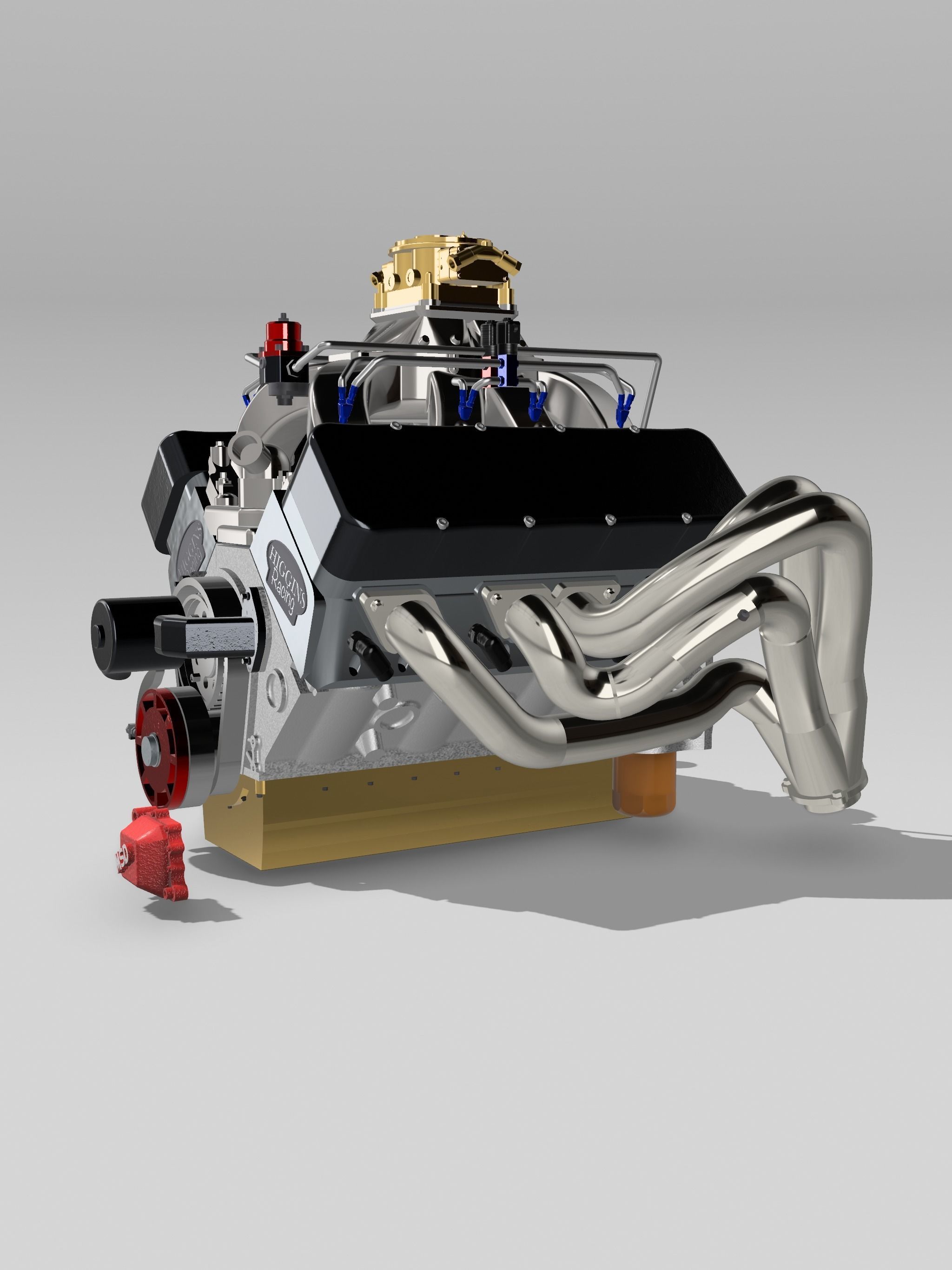 SBC Small Block Chev Drag Street 3 versions NA NOS Injected 3D model 3D ...